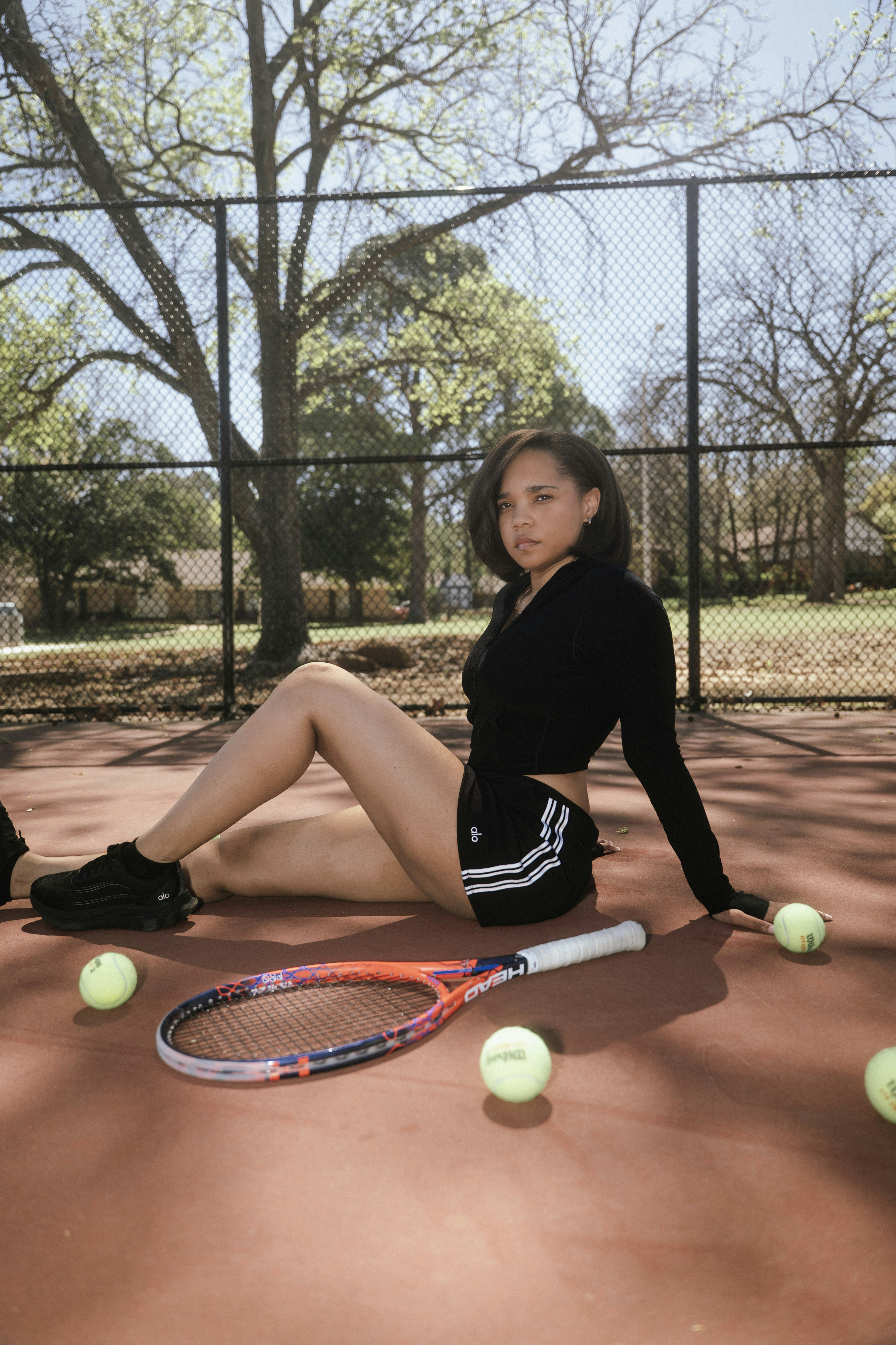 Quiet Confidence on the Court: A Tennis-Themed Portrait