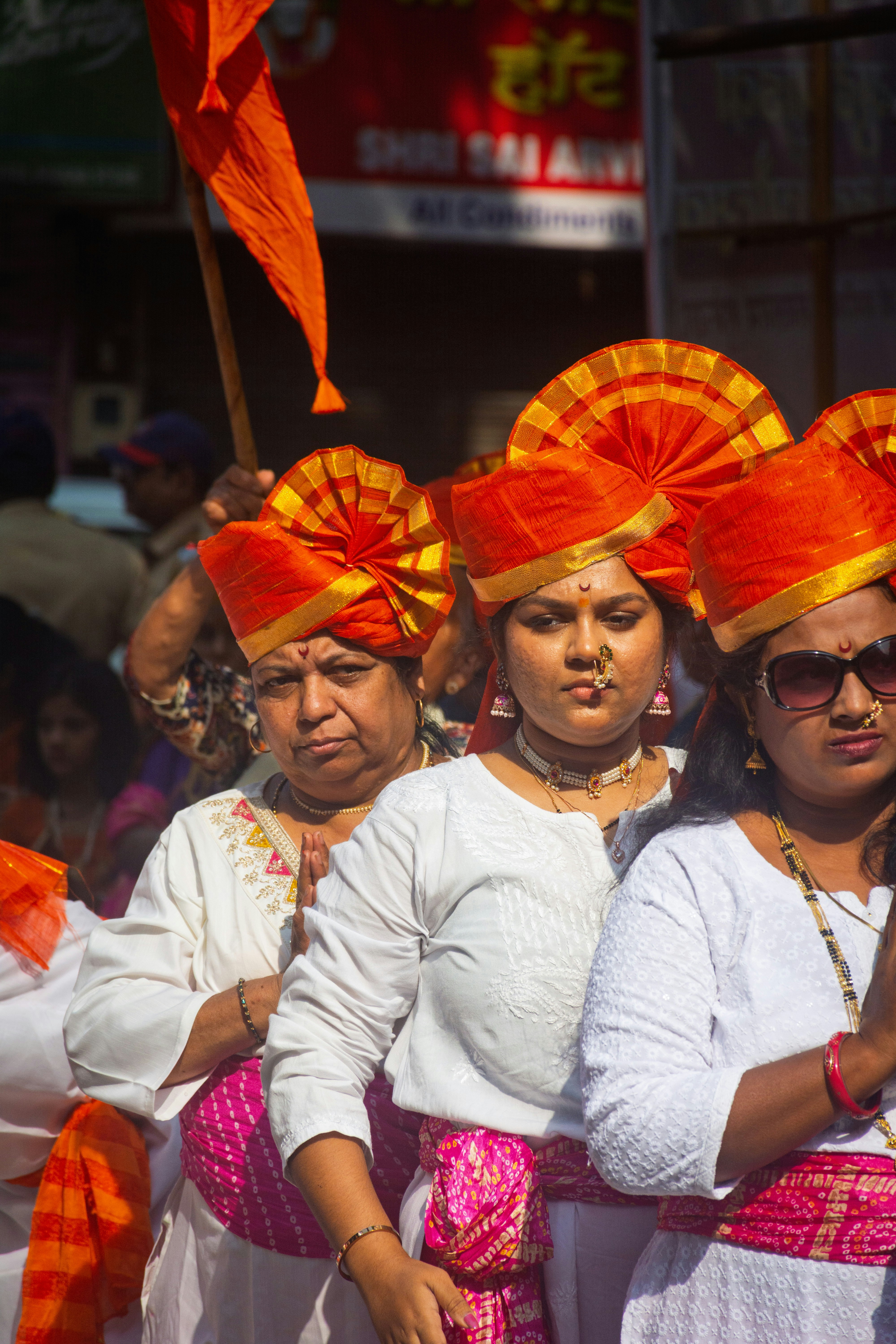 Scarlet Turbans and Silent Steps: A Dawn Procession
