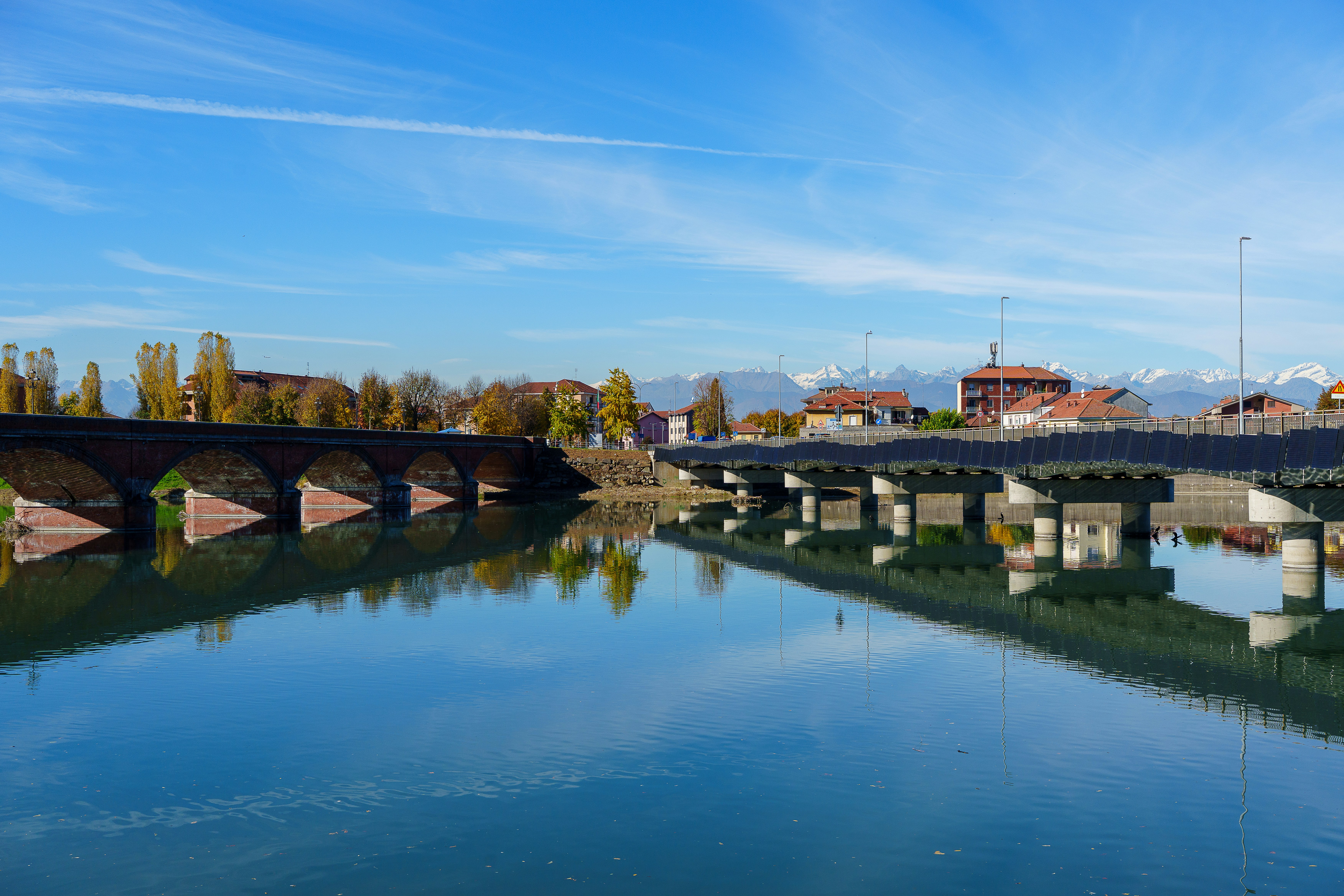 River Reflections Under Bridge Arches