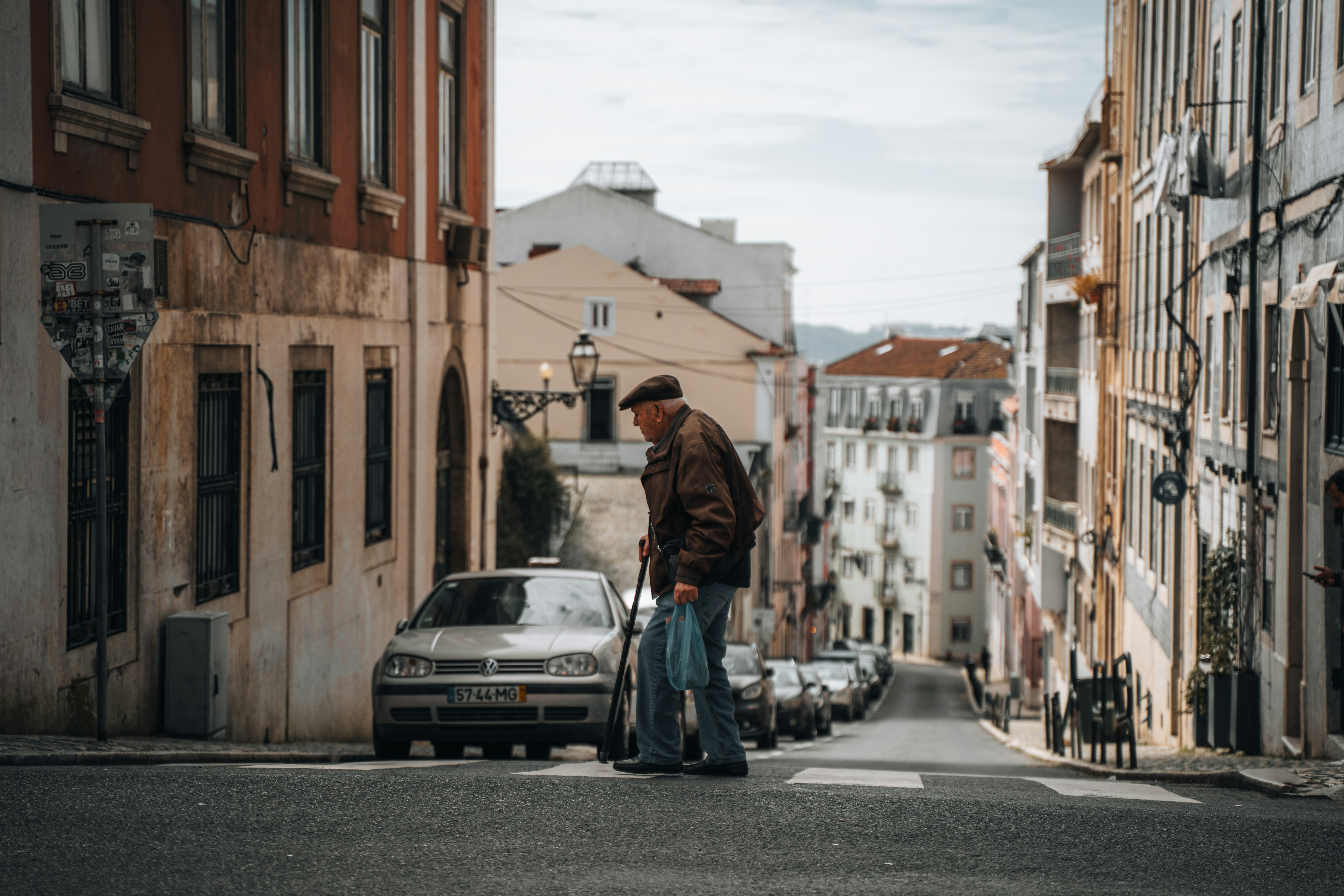 Crossing the Quiet Hill: A Stride Through the City