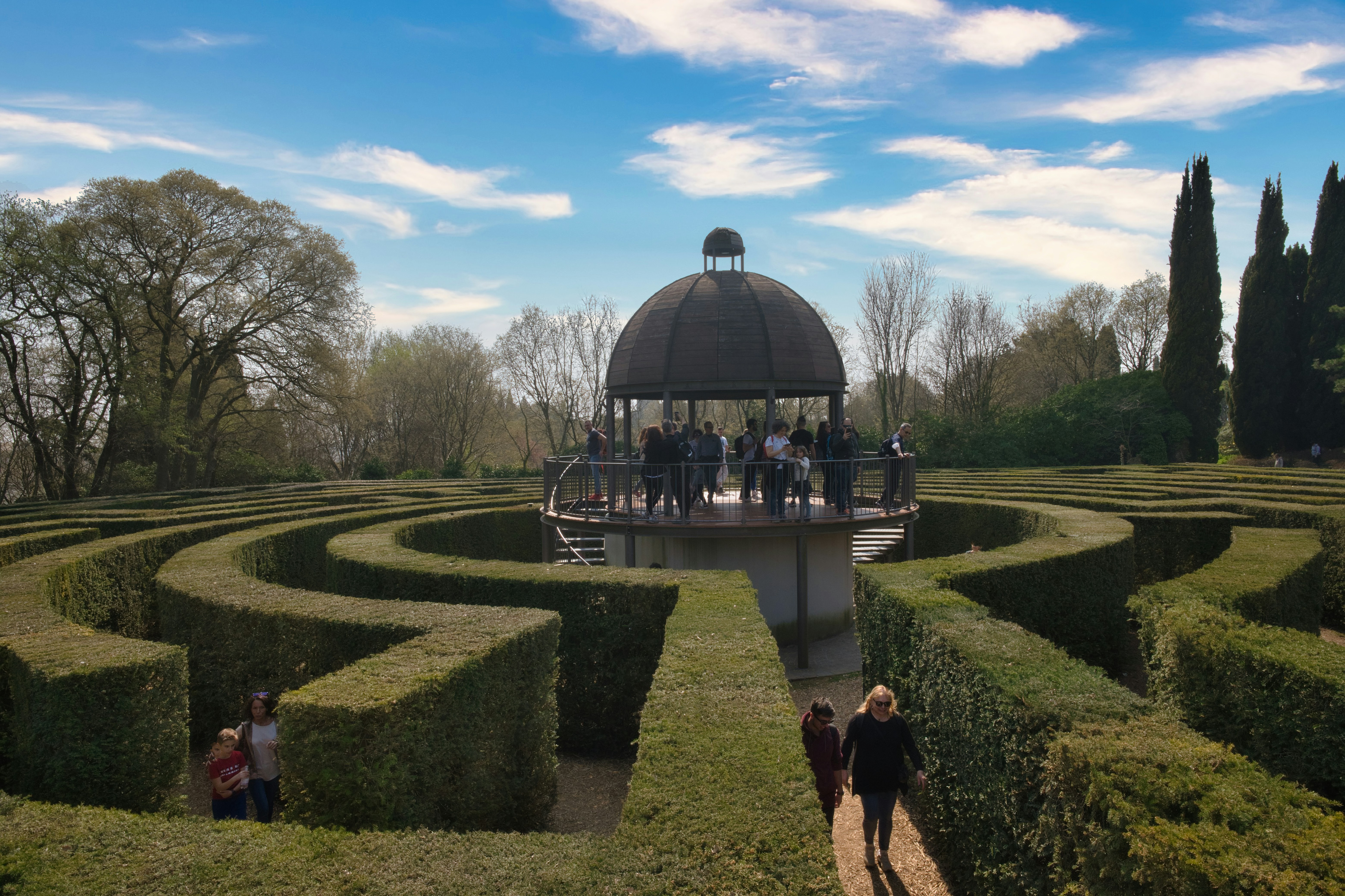 Hedge Maze and Dome Terrace: A Quiet Traversal in Symmetrical Green