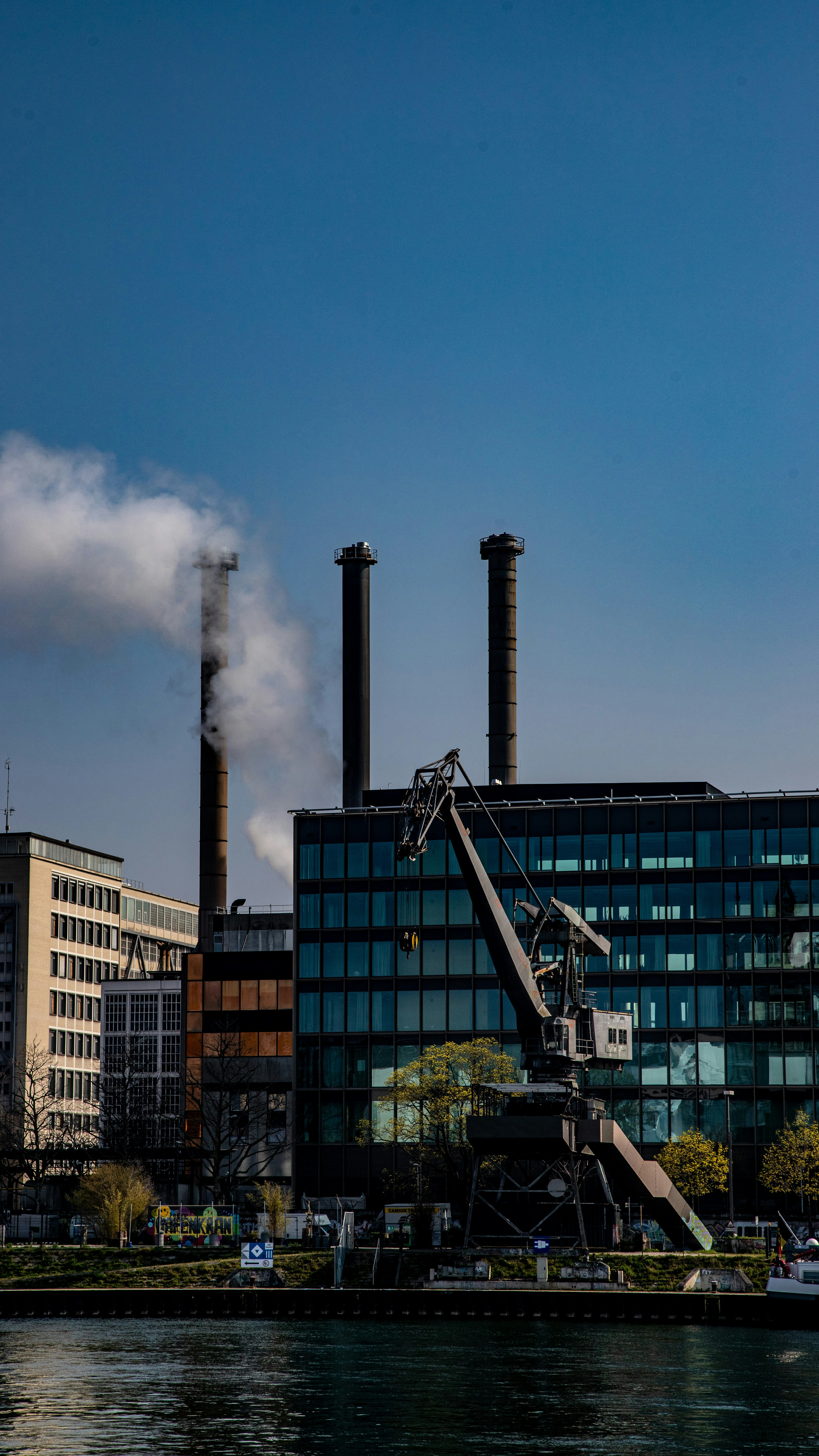 Crane Over the Waterfront Industrial Complex
