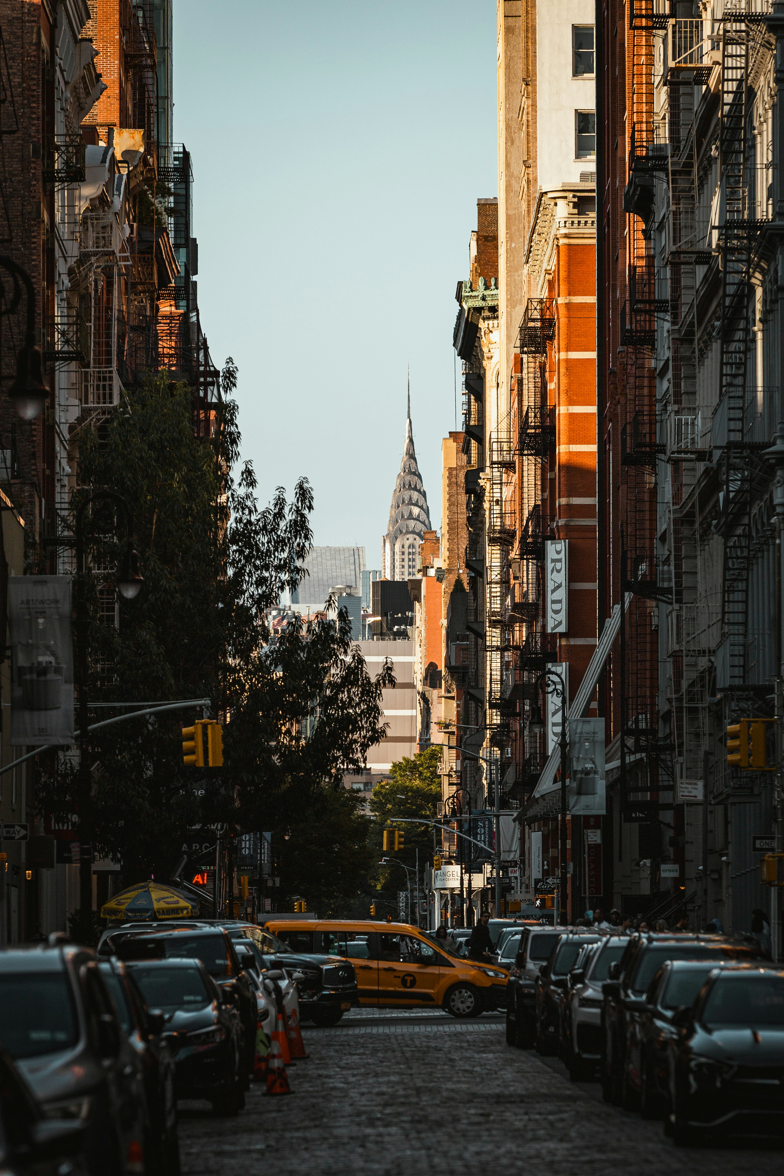 Chasing the Chrysler Needle: A City Street Framed by Fireescapes