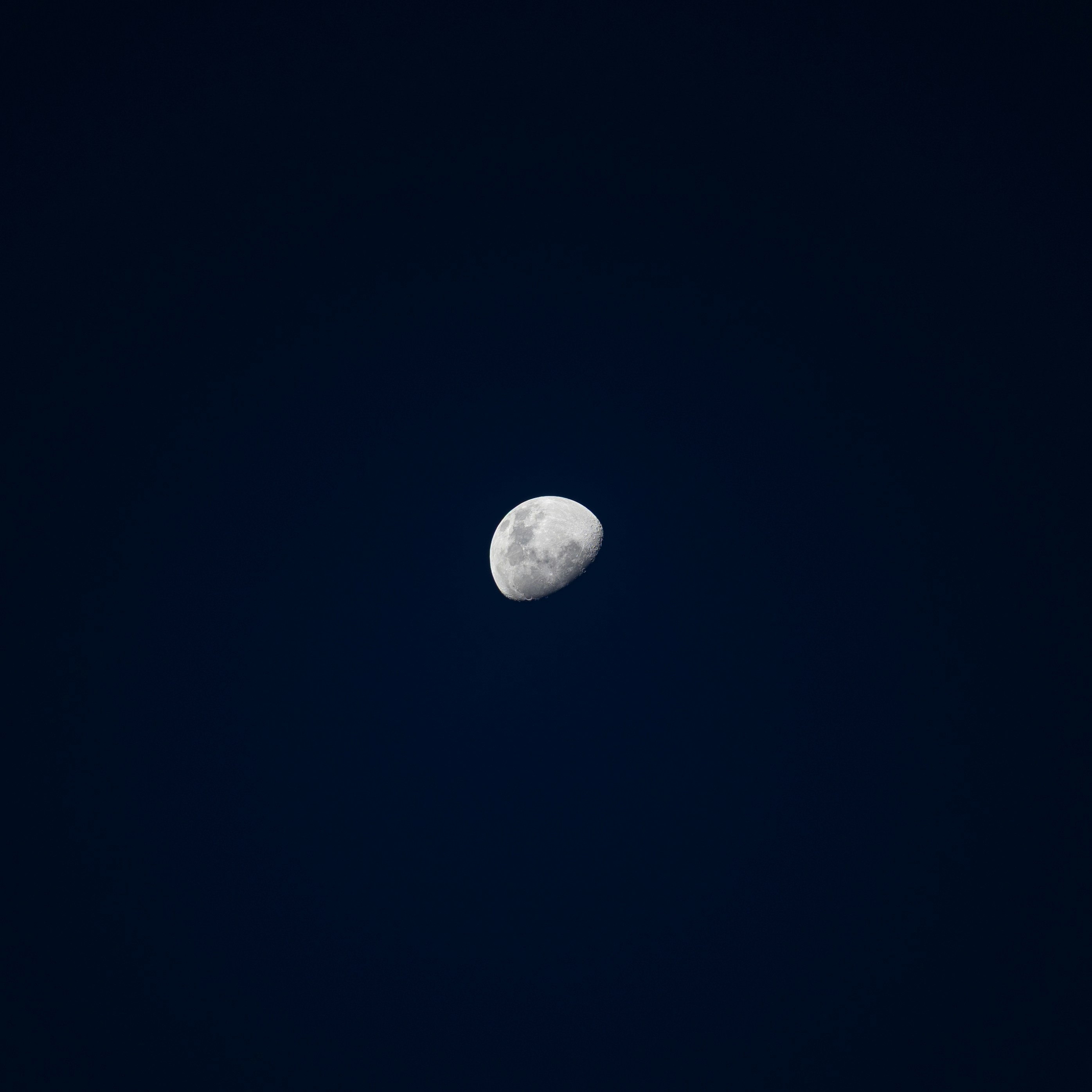 Moonlit Crescent: A Quiet Night Sky