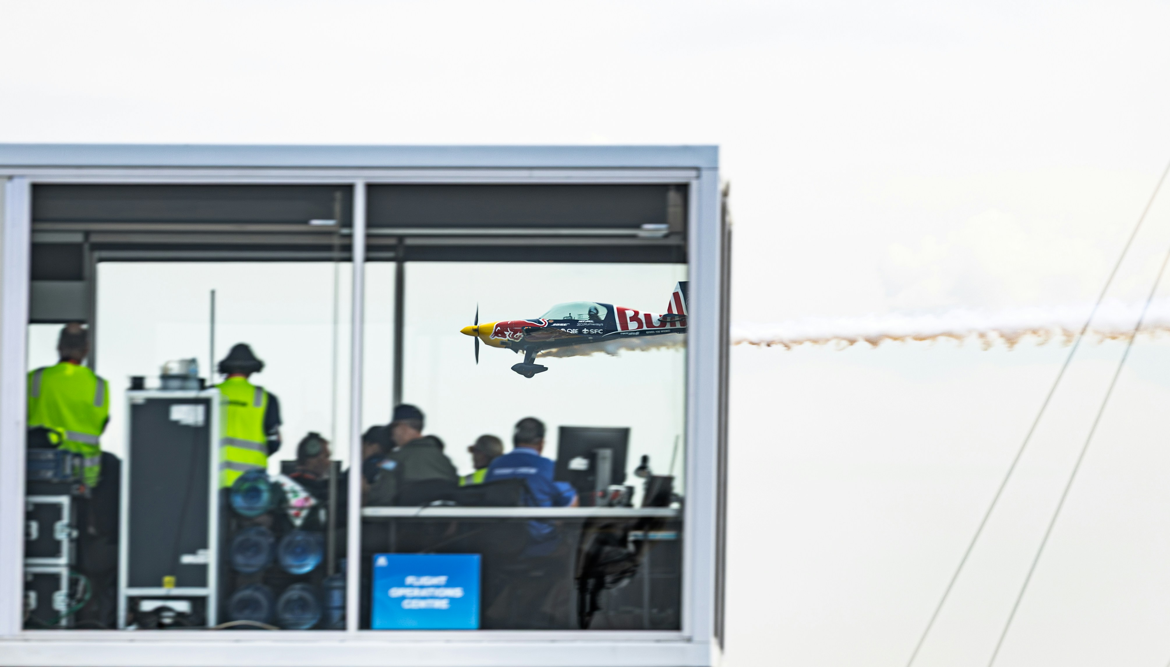 Glider of Fire: A Racing Aircraft Slips past the Control Tower
