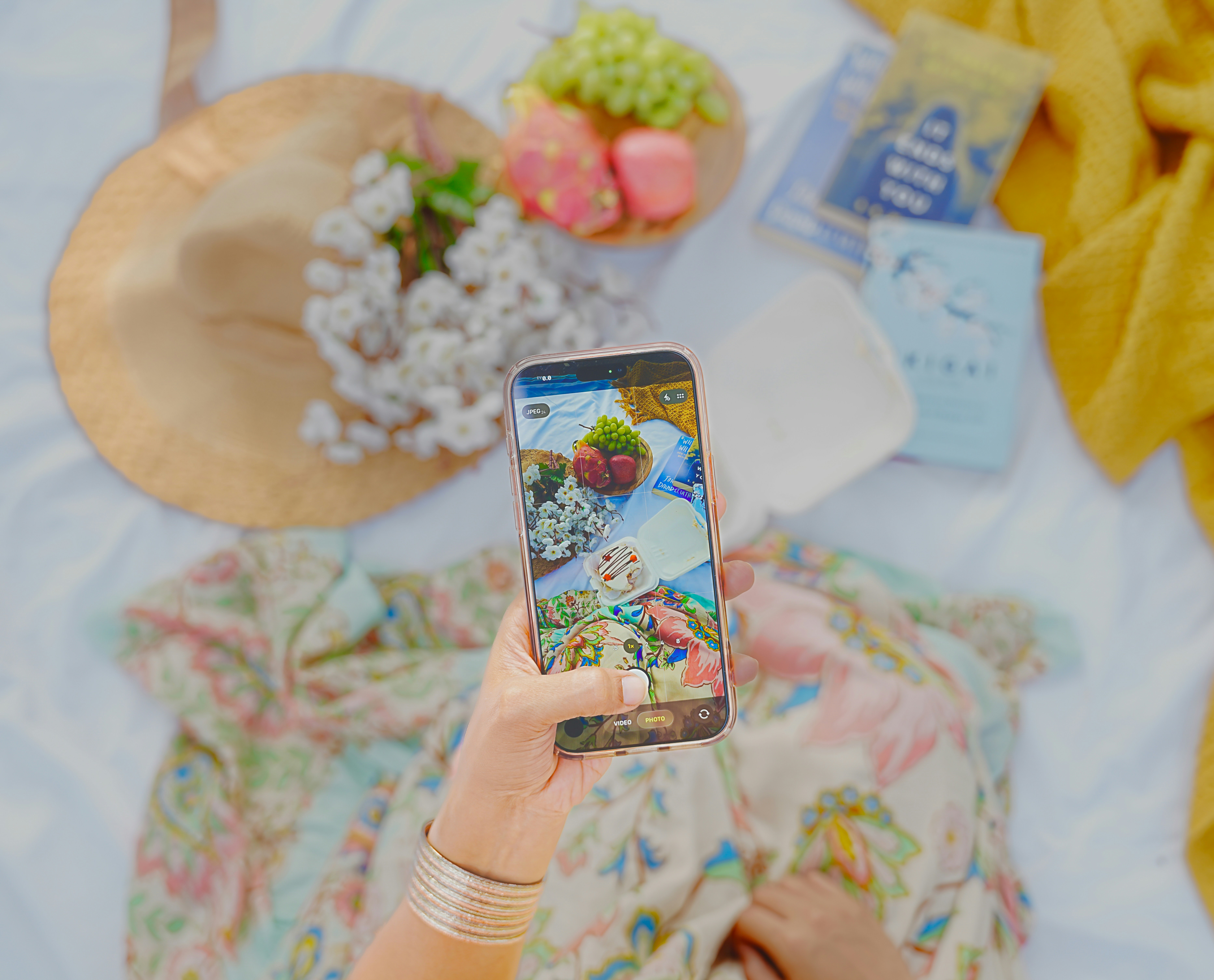 Candy-coast Picnic: A Handheld Moment Captured