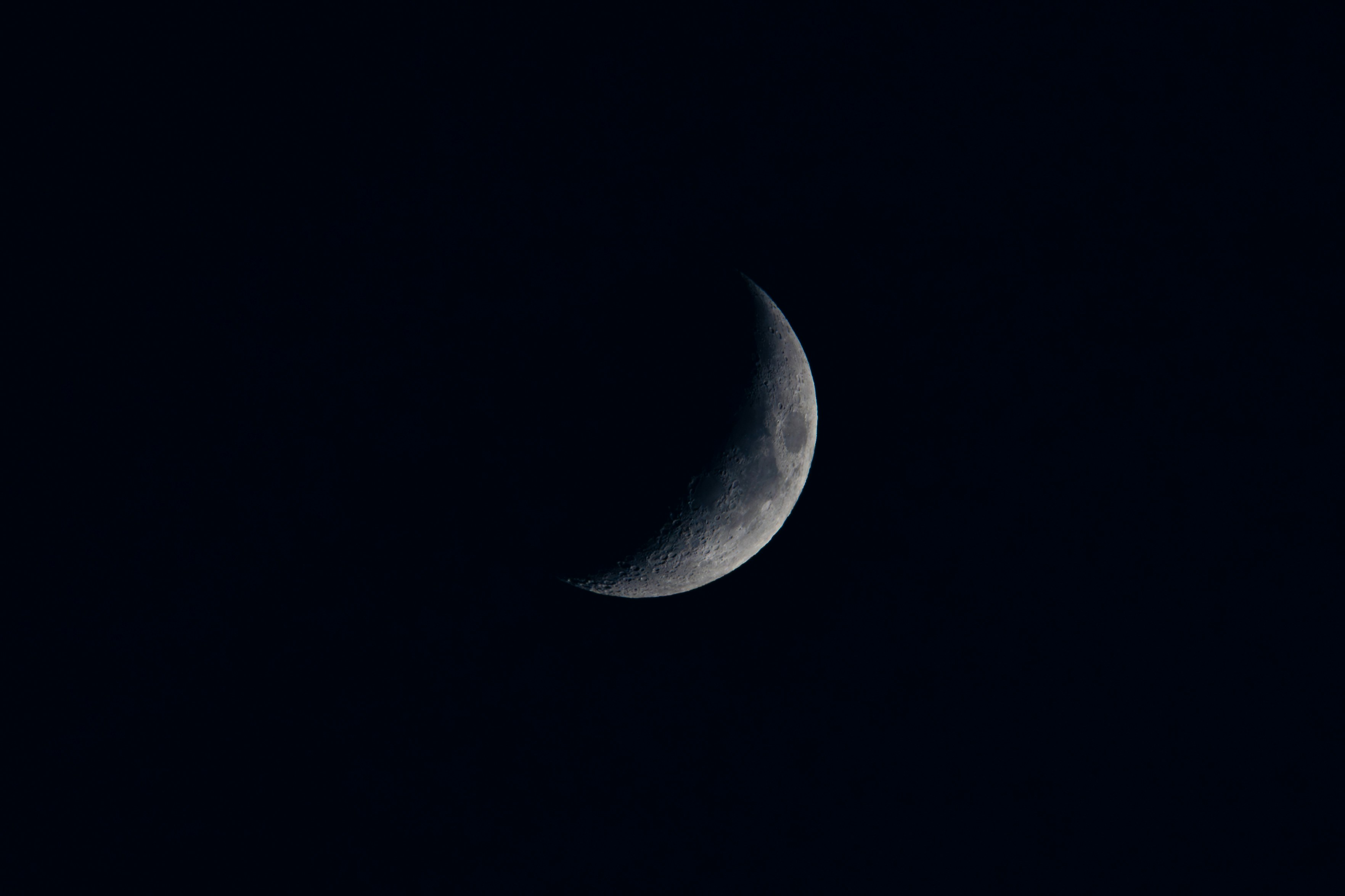 A Pale Crescent in the Velvet Night