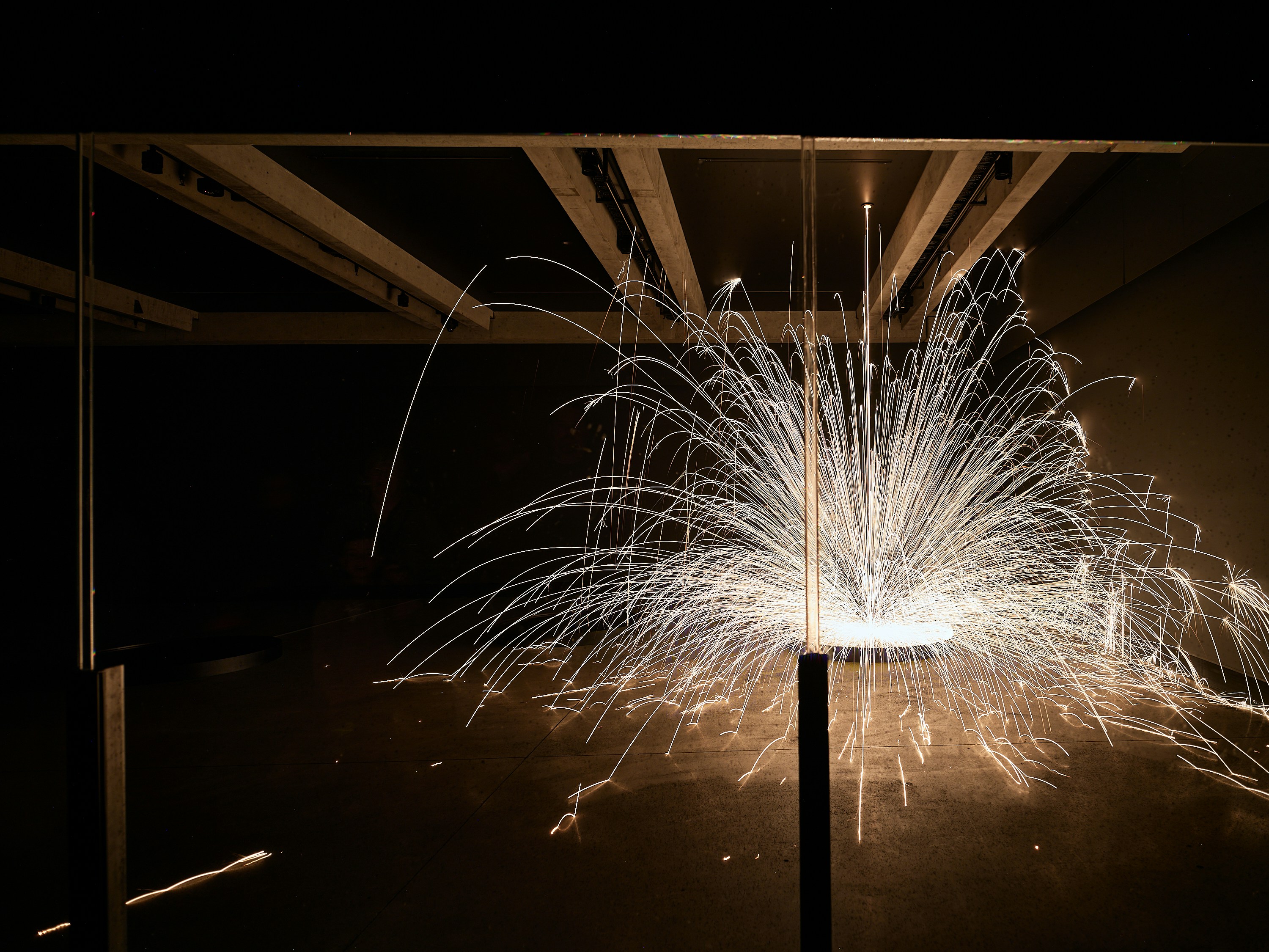 Spark in the Dark: Steel Structure Sparks in a Night Studio
