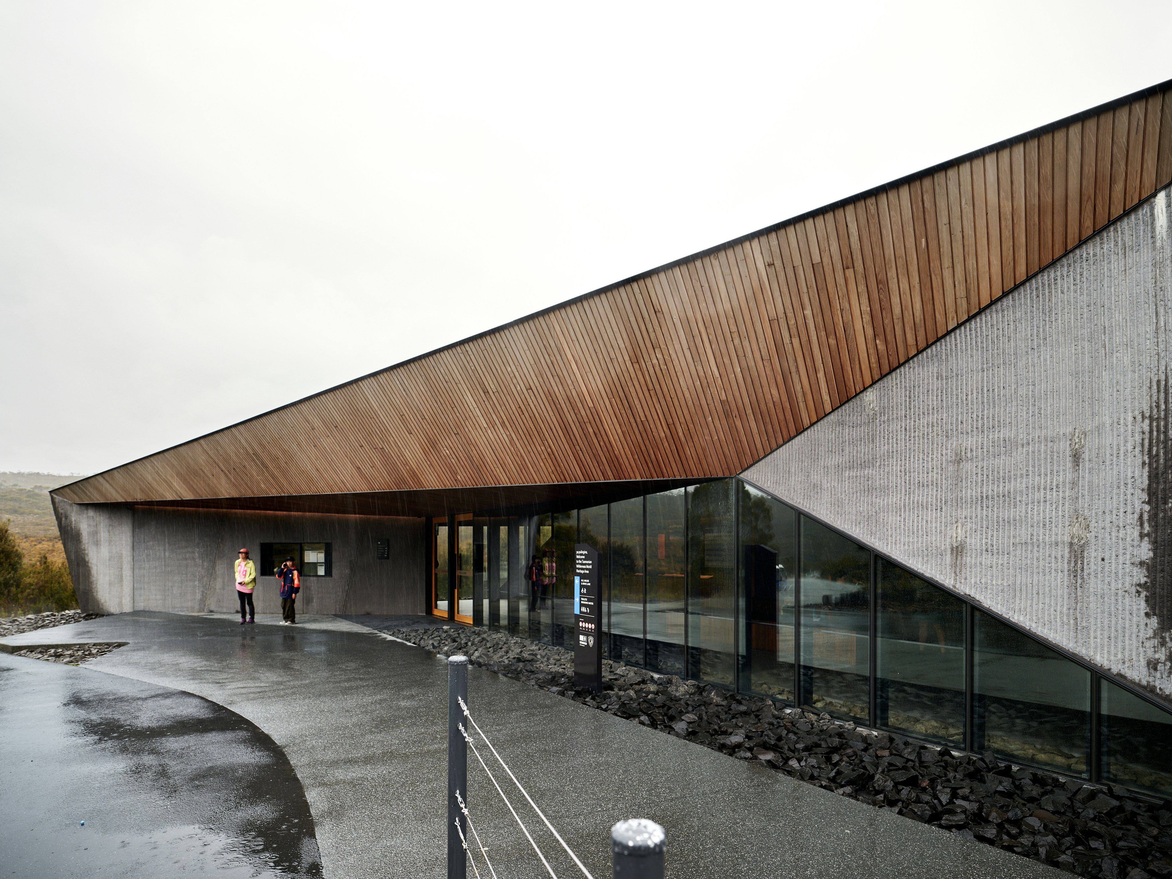 Geometric Facade: A Modern Building Reaches Toward the Sky