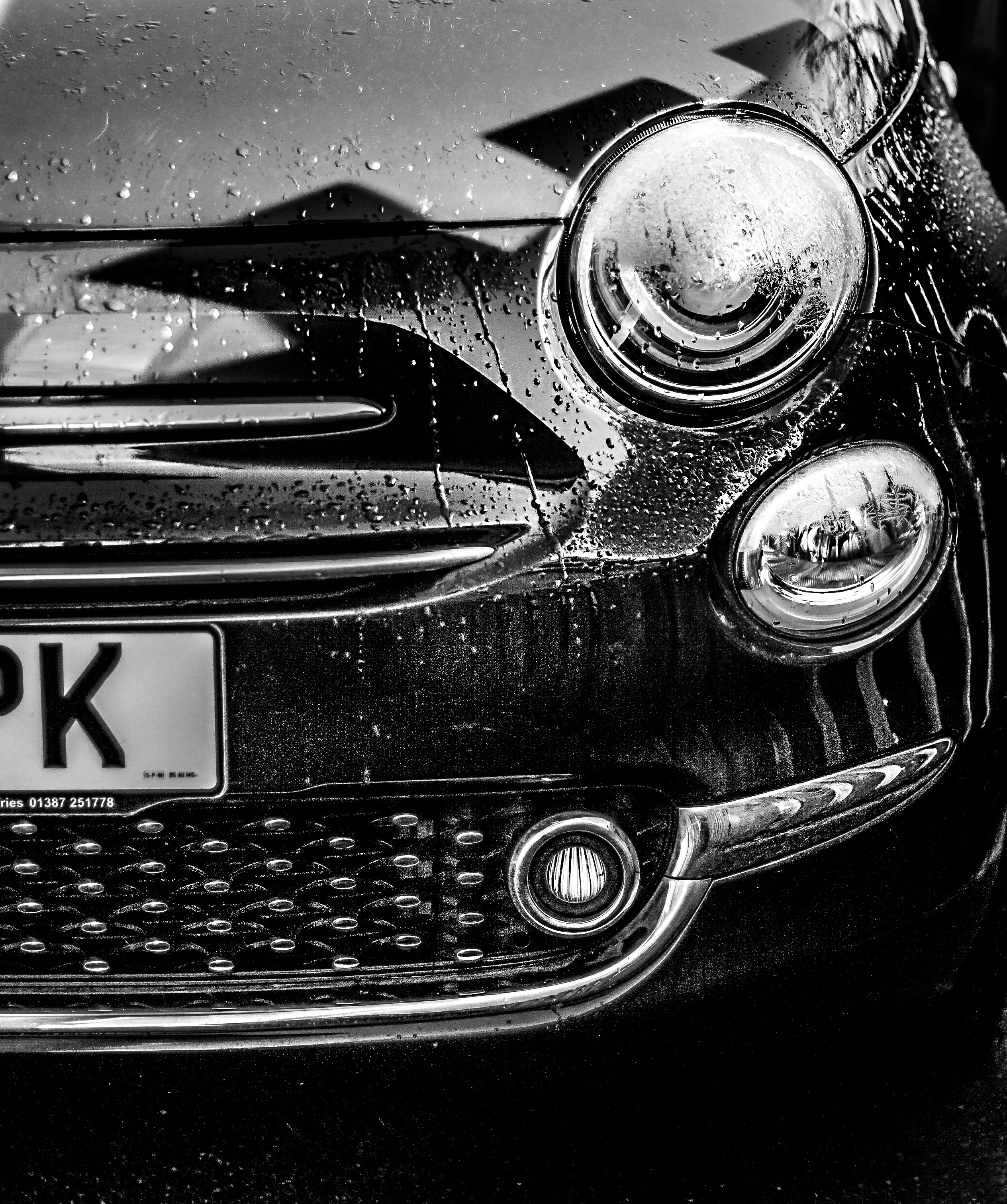 Chrome Portrait: The Grin of a Classic Car