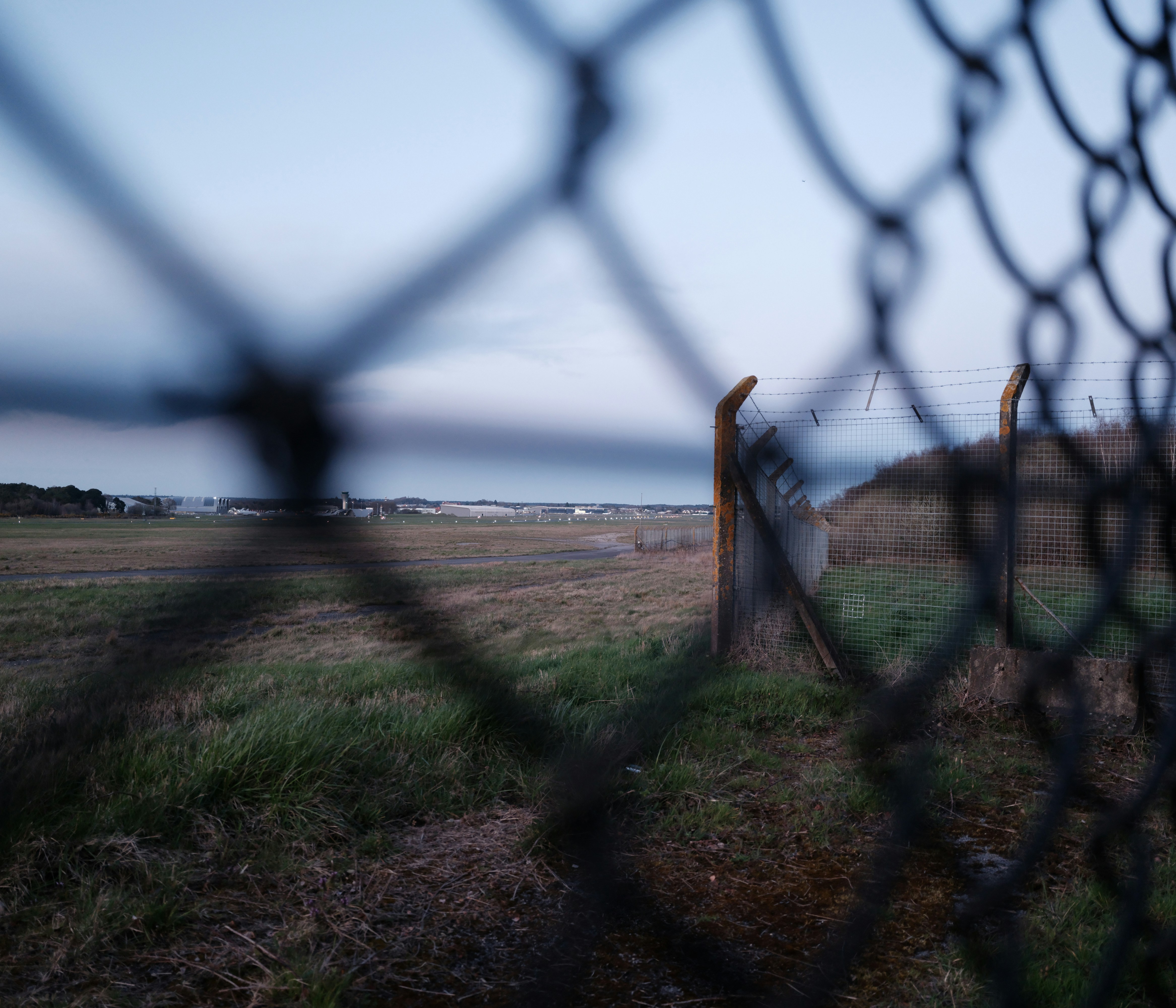 Fence Gate in Focus: A Quiet Gaze Beyond the Barbed Line