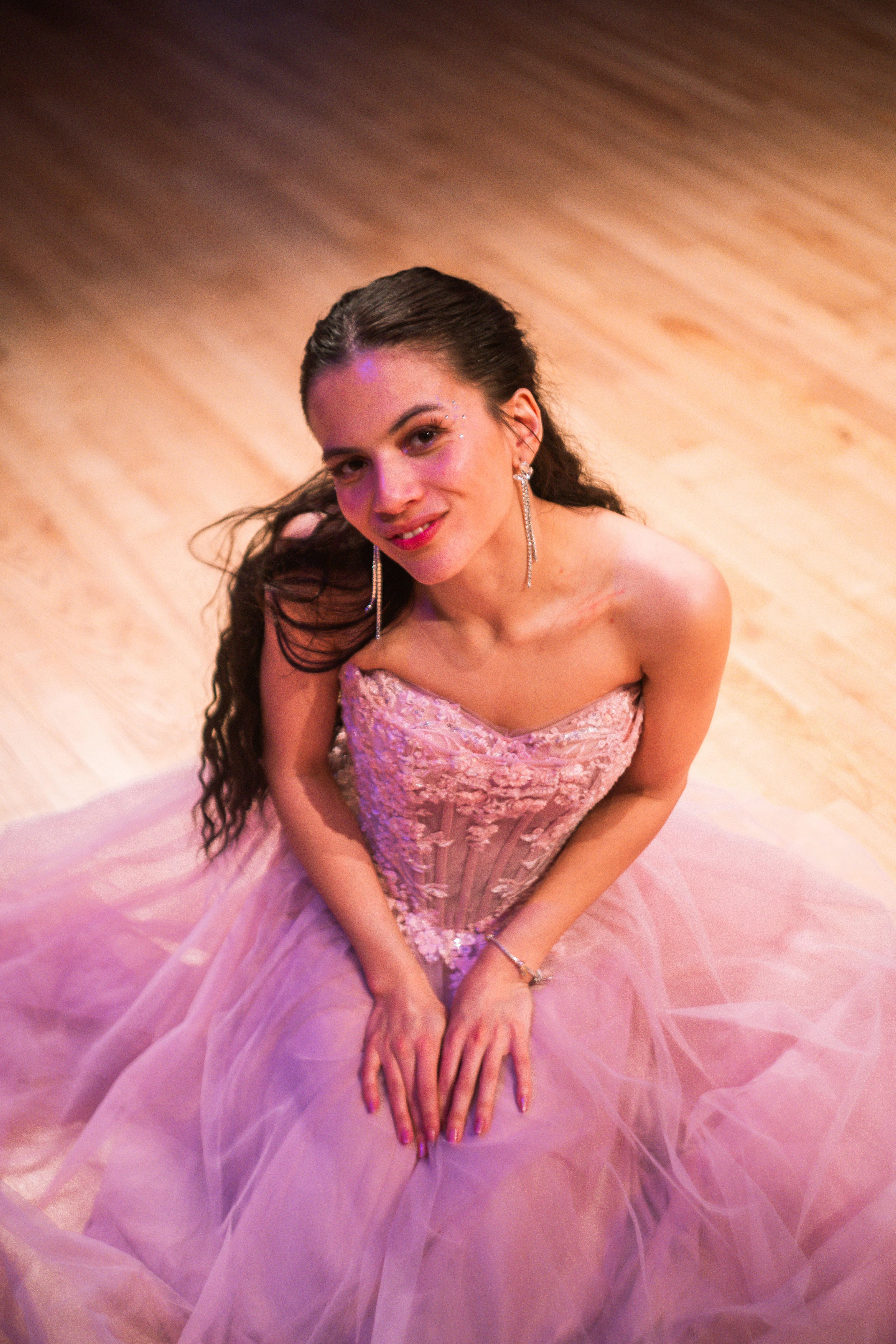 Portrait in Pink: A Dancer in a Dreamy Ballroom Gown