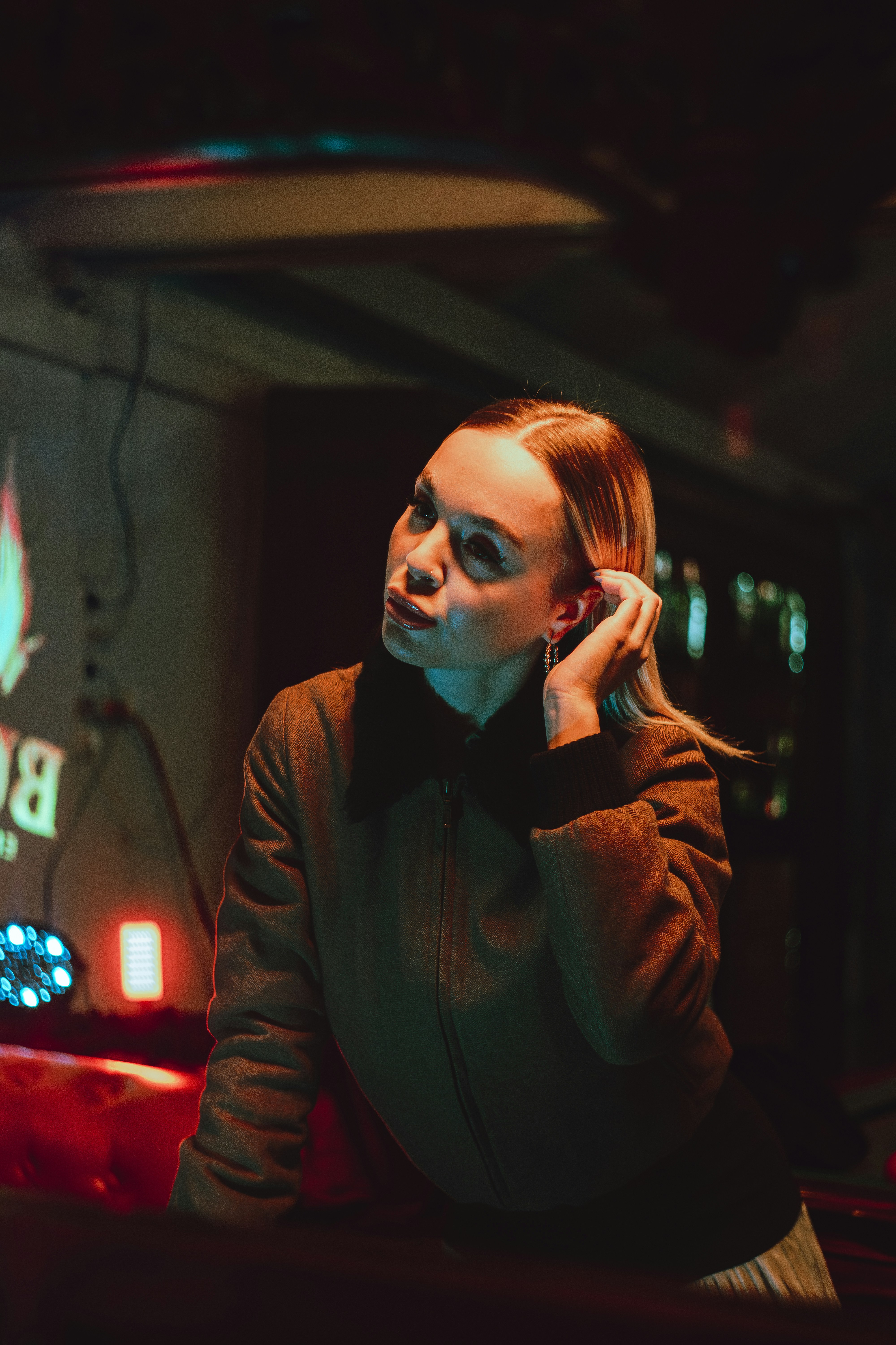 Whispered Neon in a Midnight Bar