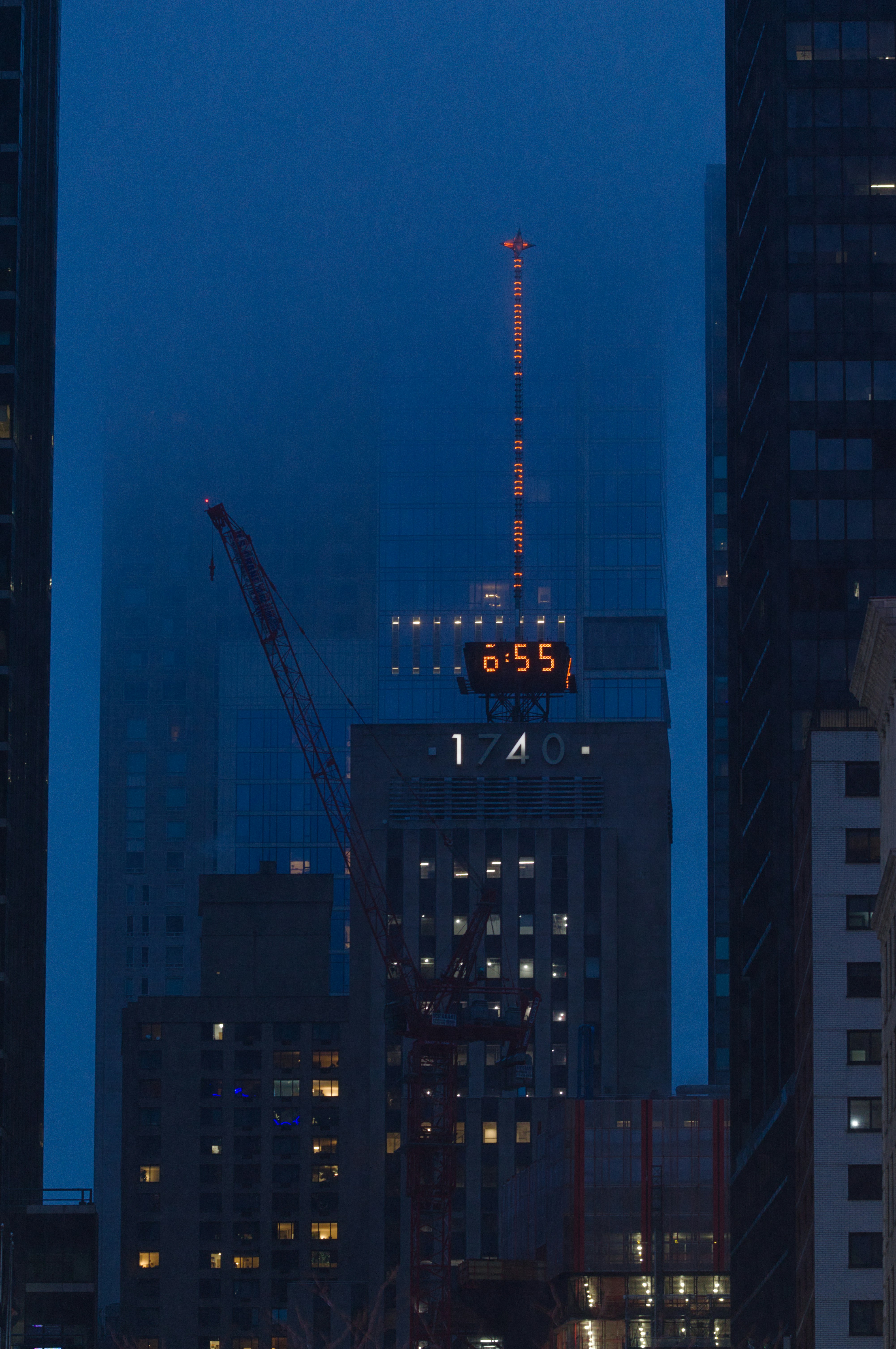 Midnight Tower Pulse: A Quiet Urban Constellation under Blue Hour