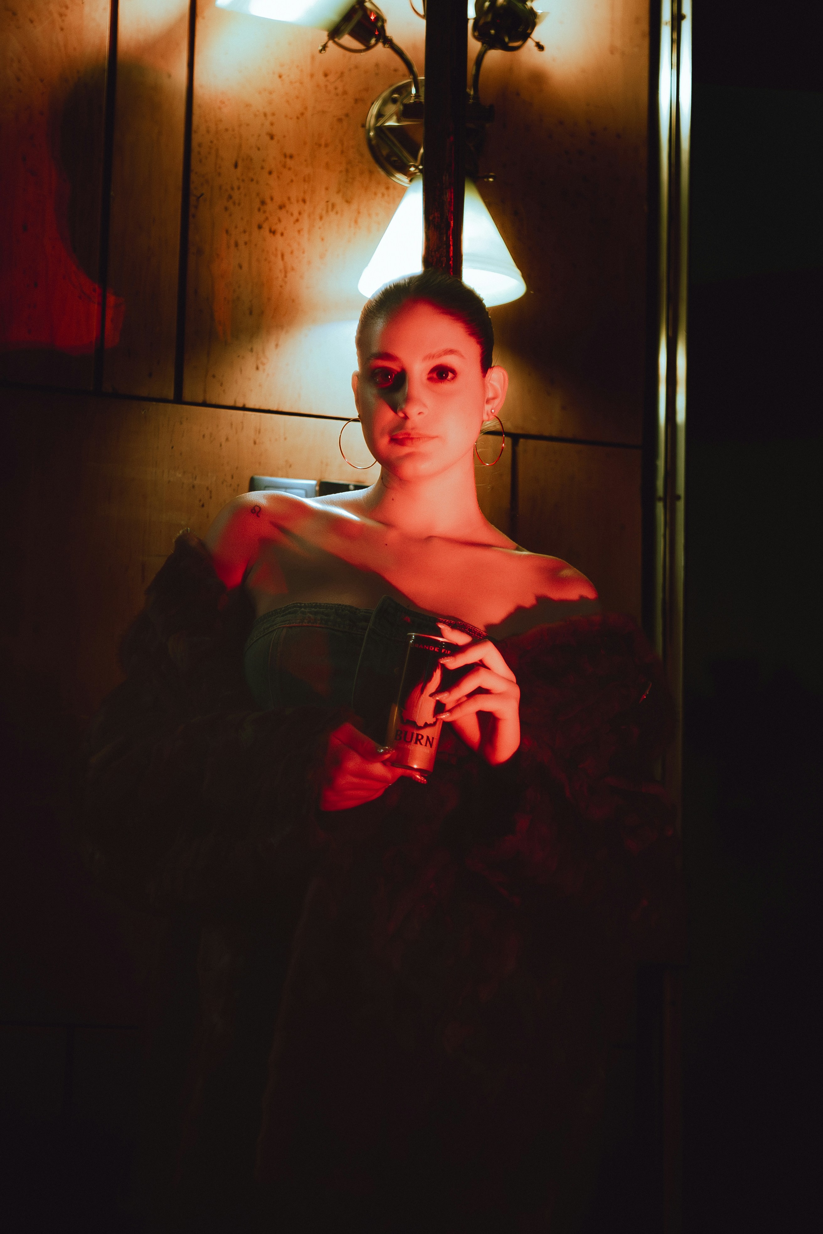 Midnight Confidence: A Quiet Moment with a Neon Glow