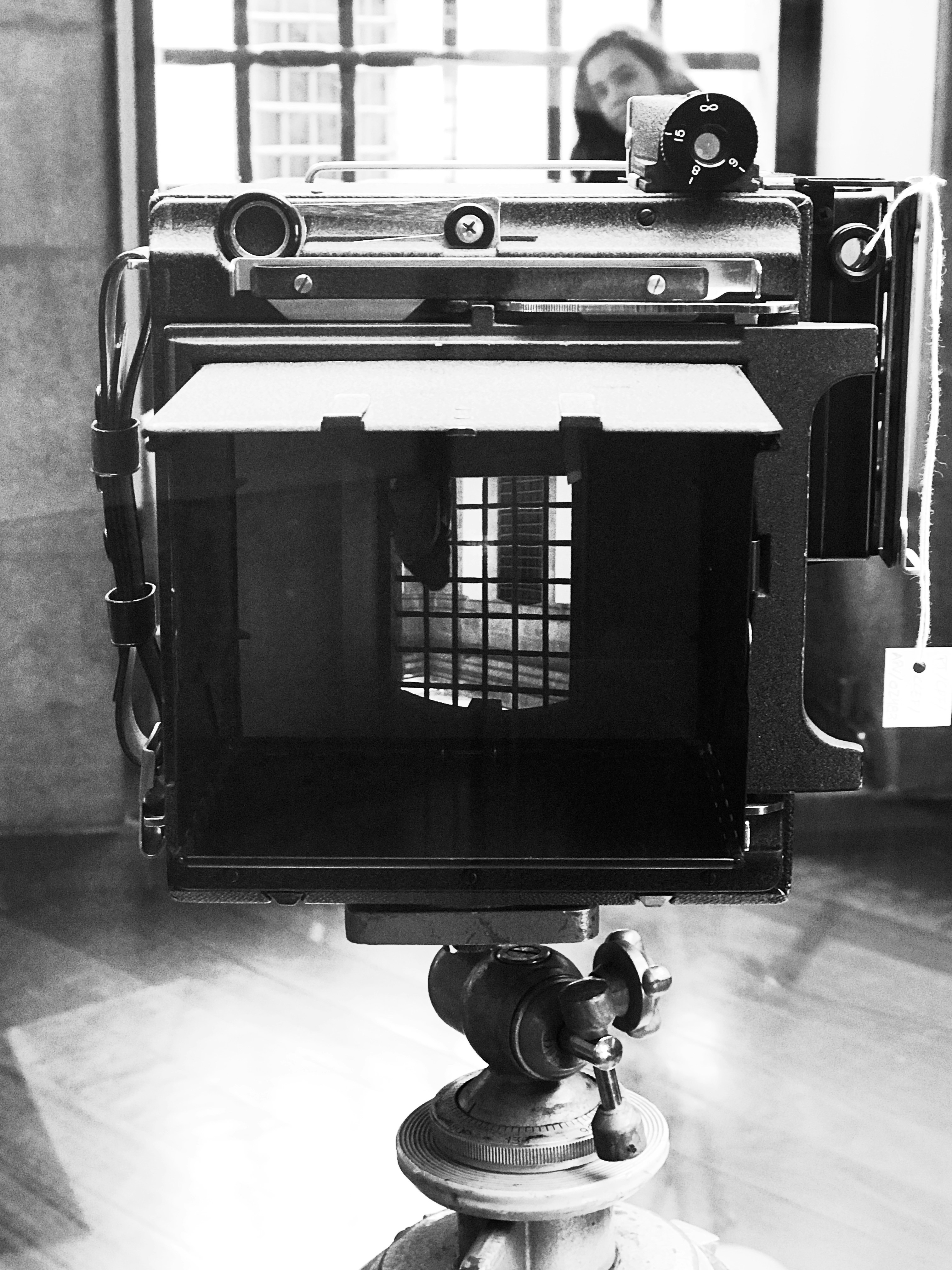 Vintage Studio Aperture: A Classic View Through a Bellows Camera