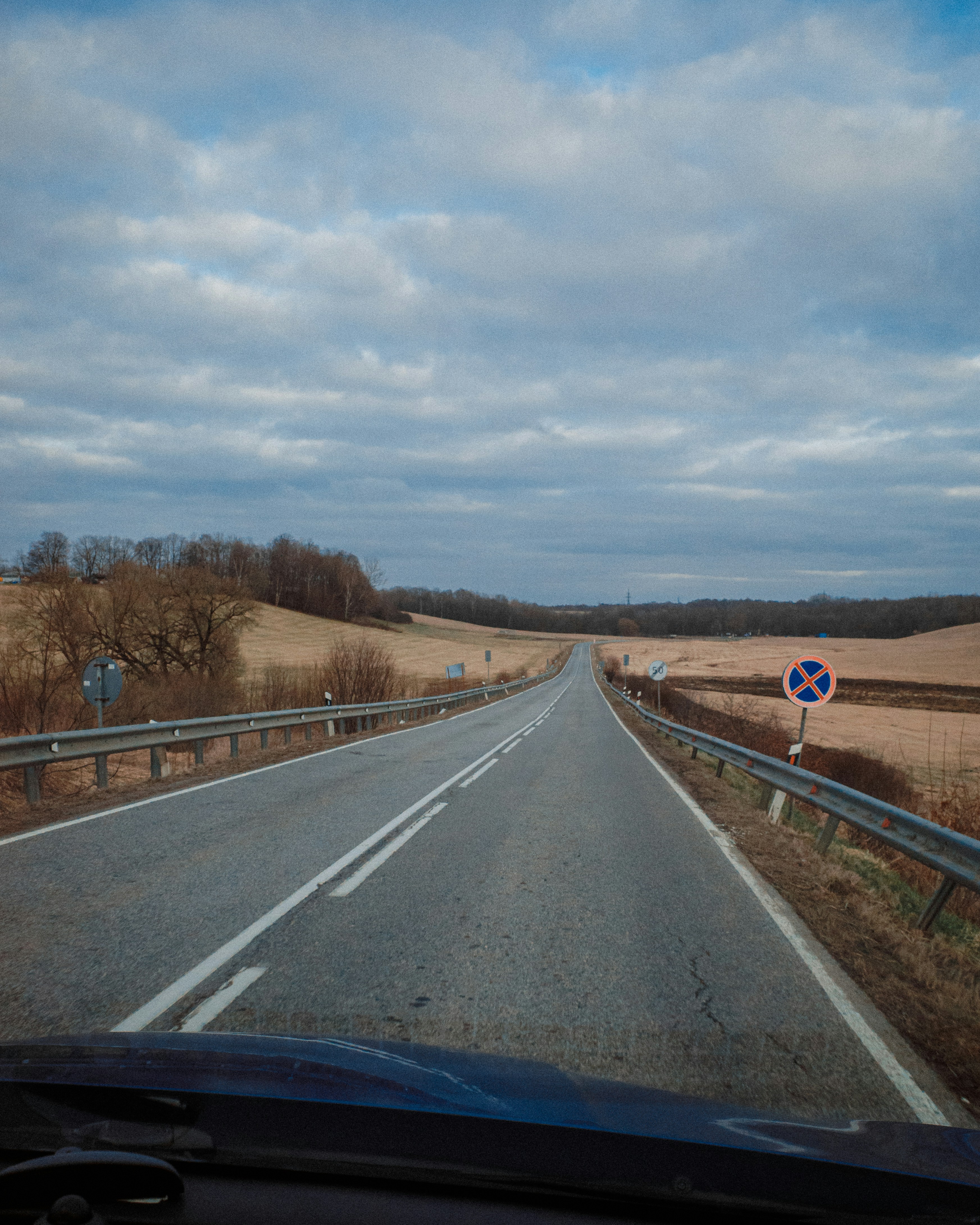 Road to the Horizon: A Quiet Drive Through Open Fields