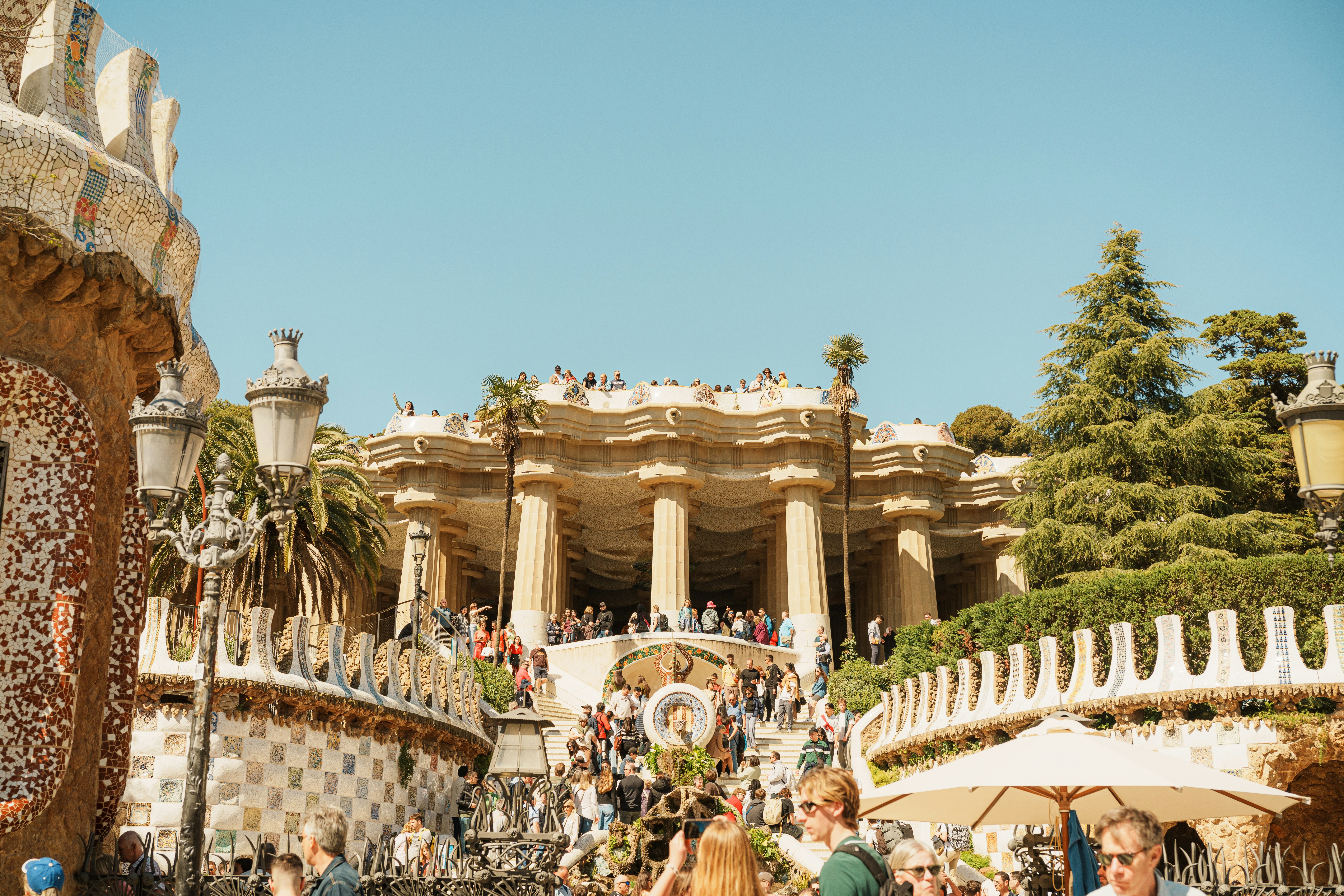 Whimsy at the Dragon Stair: Visitors at Park Güell