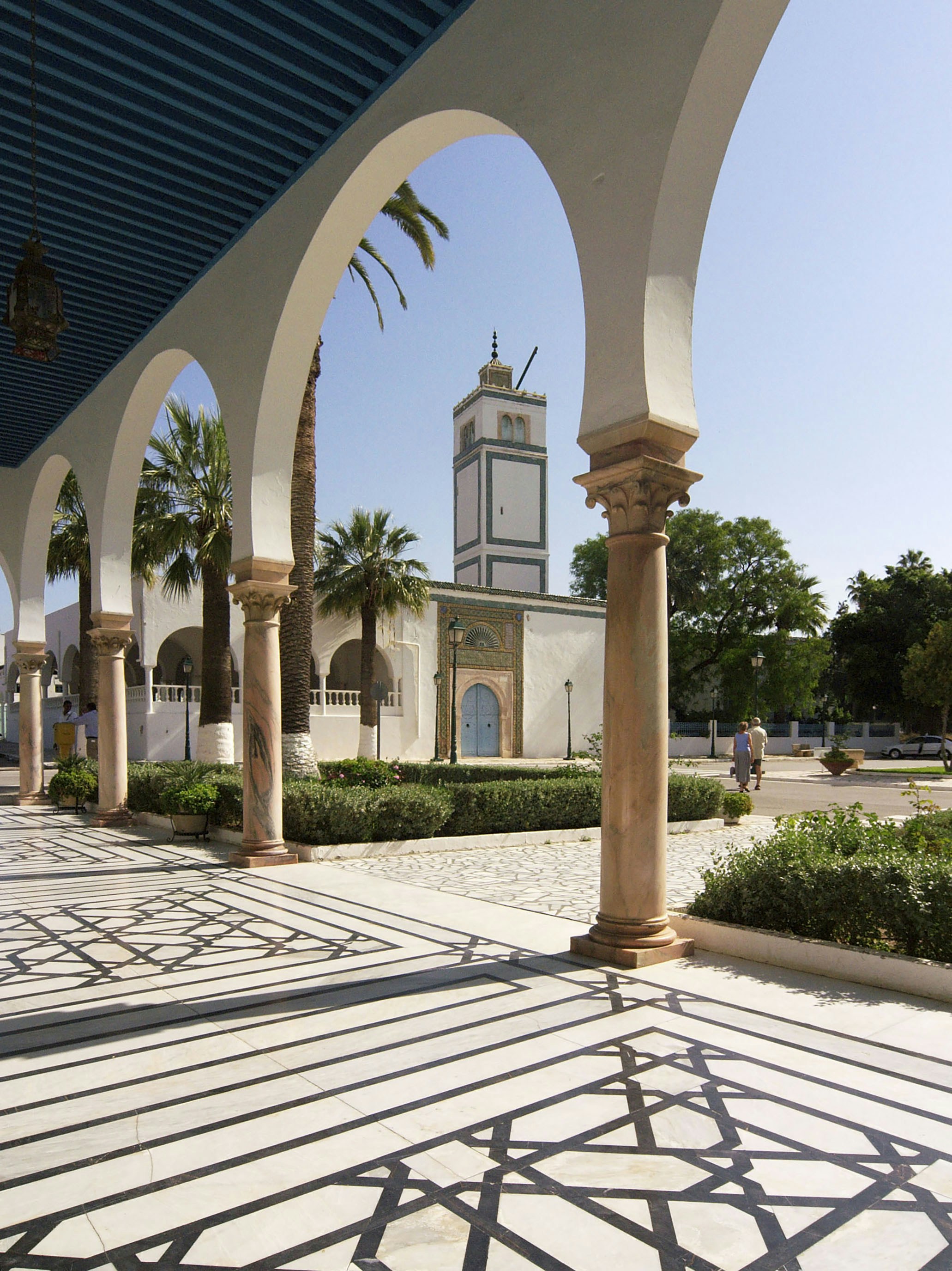 Courtyard Light Between Arches and Minaret