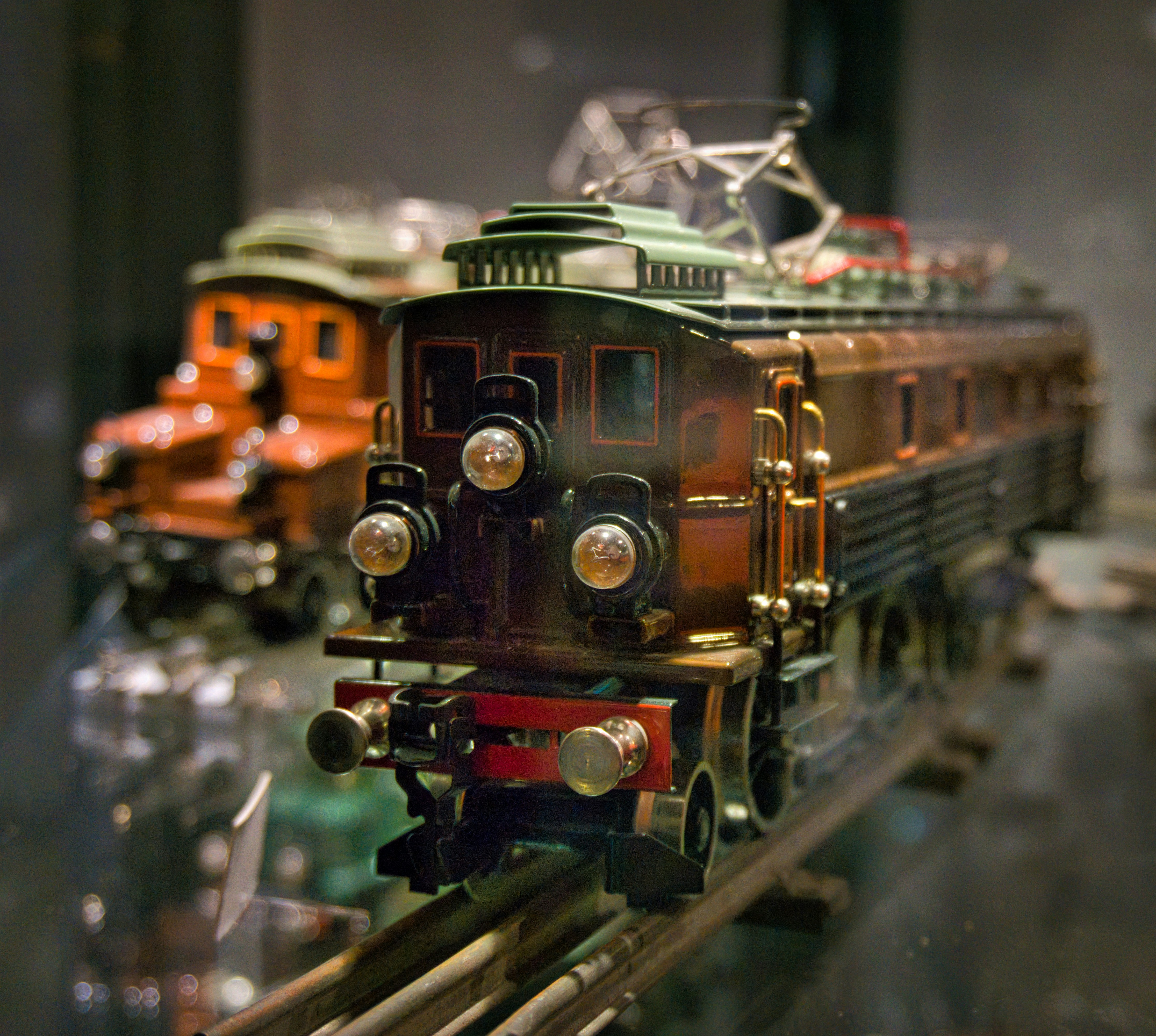 Lined Up in Micro Scale: A Close-Quarter of Antique Trains