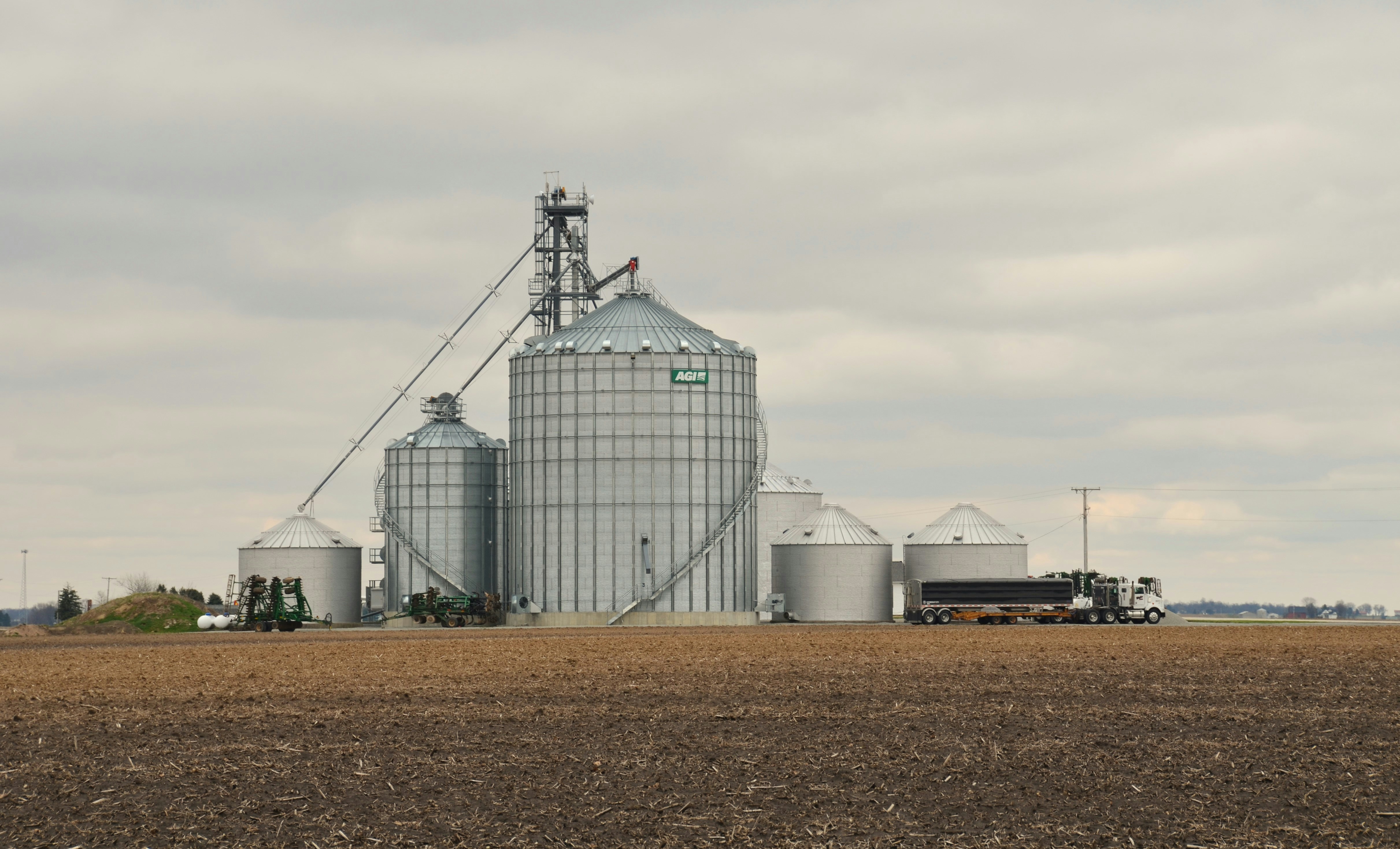 Grain Elevators on a Quiet Prairie