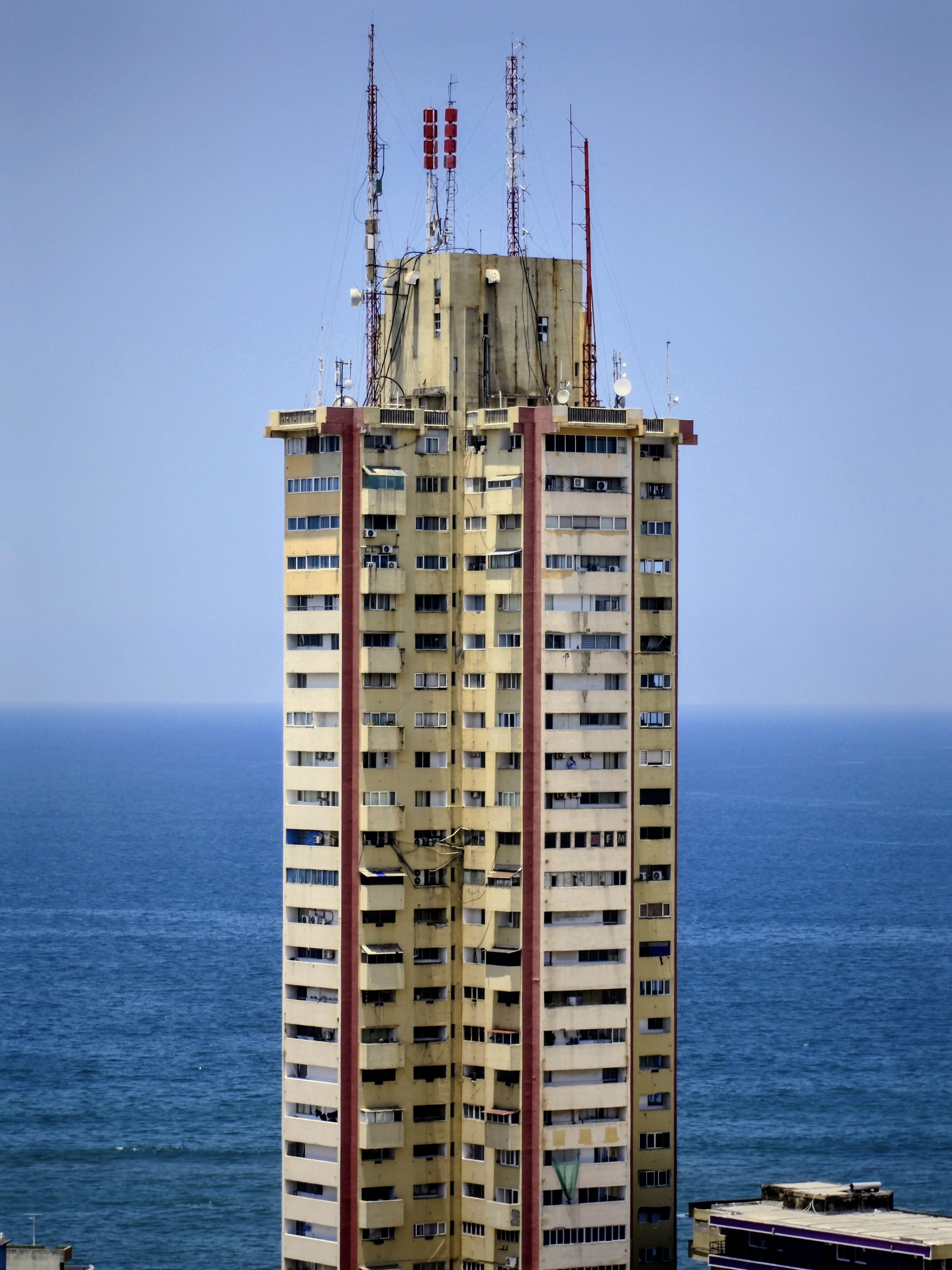 Ocean-View Skyscraper Towers over Calm Seas