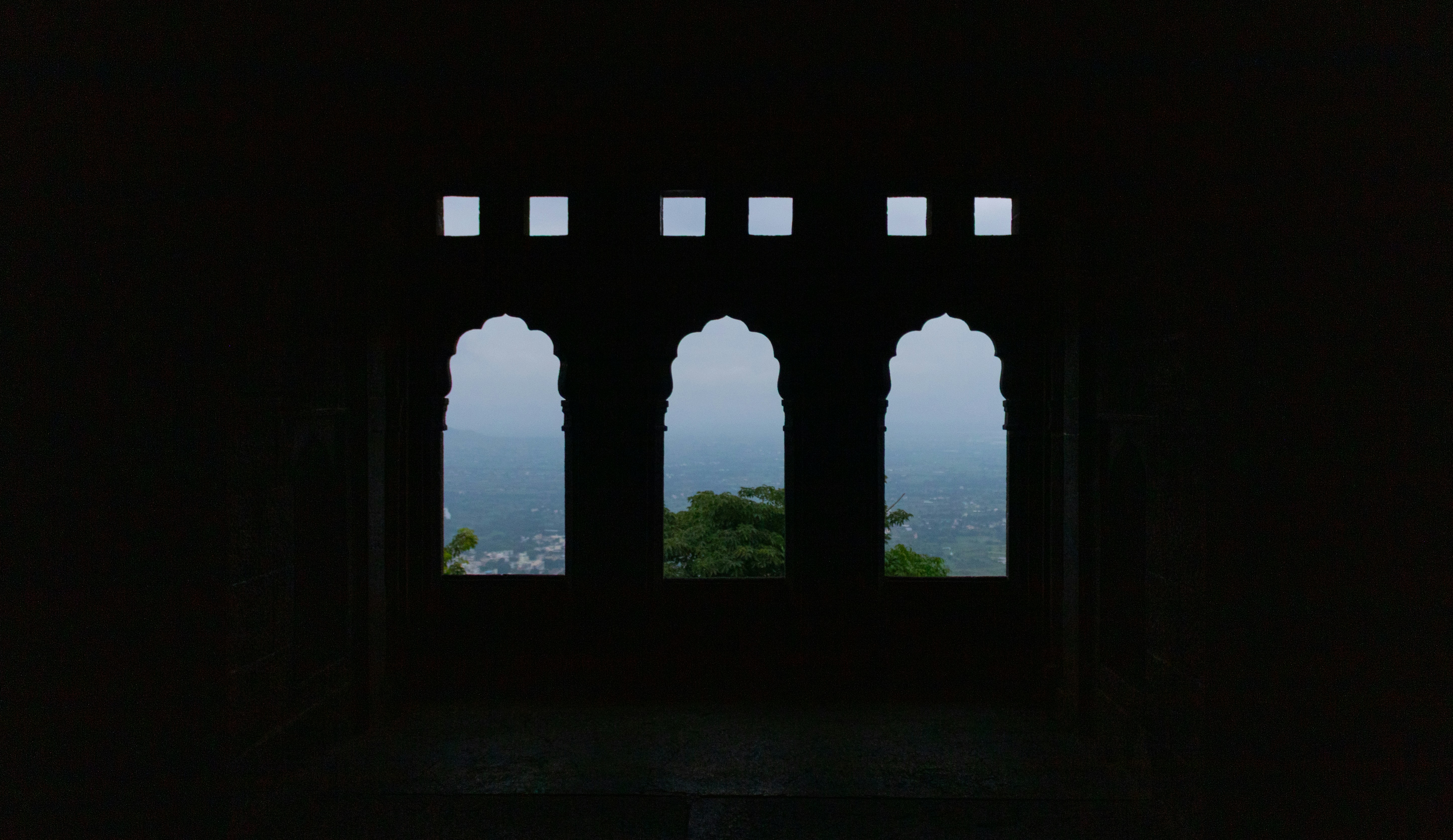 Doorway Windows Framing a Distant Horizon