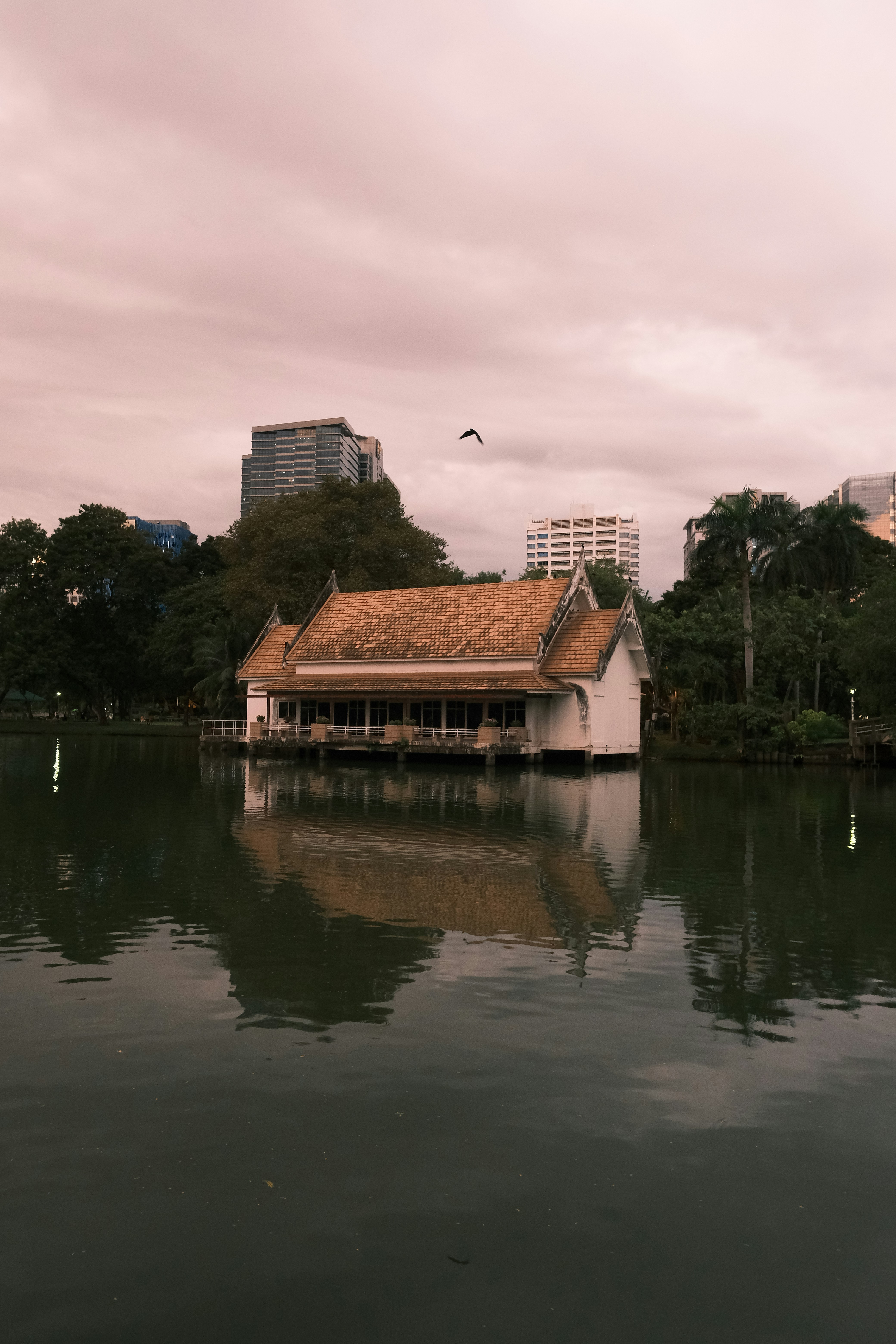 Temple on the Water: A Serene Lakeside House Framed by Urban Green