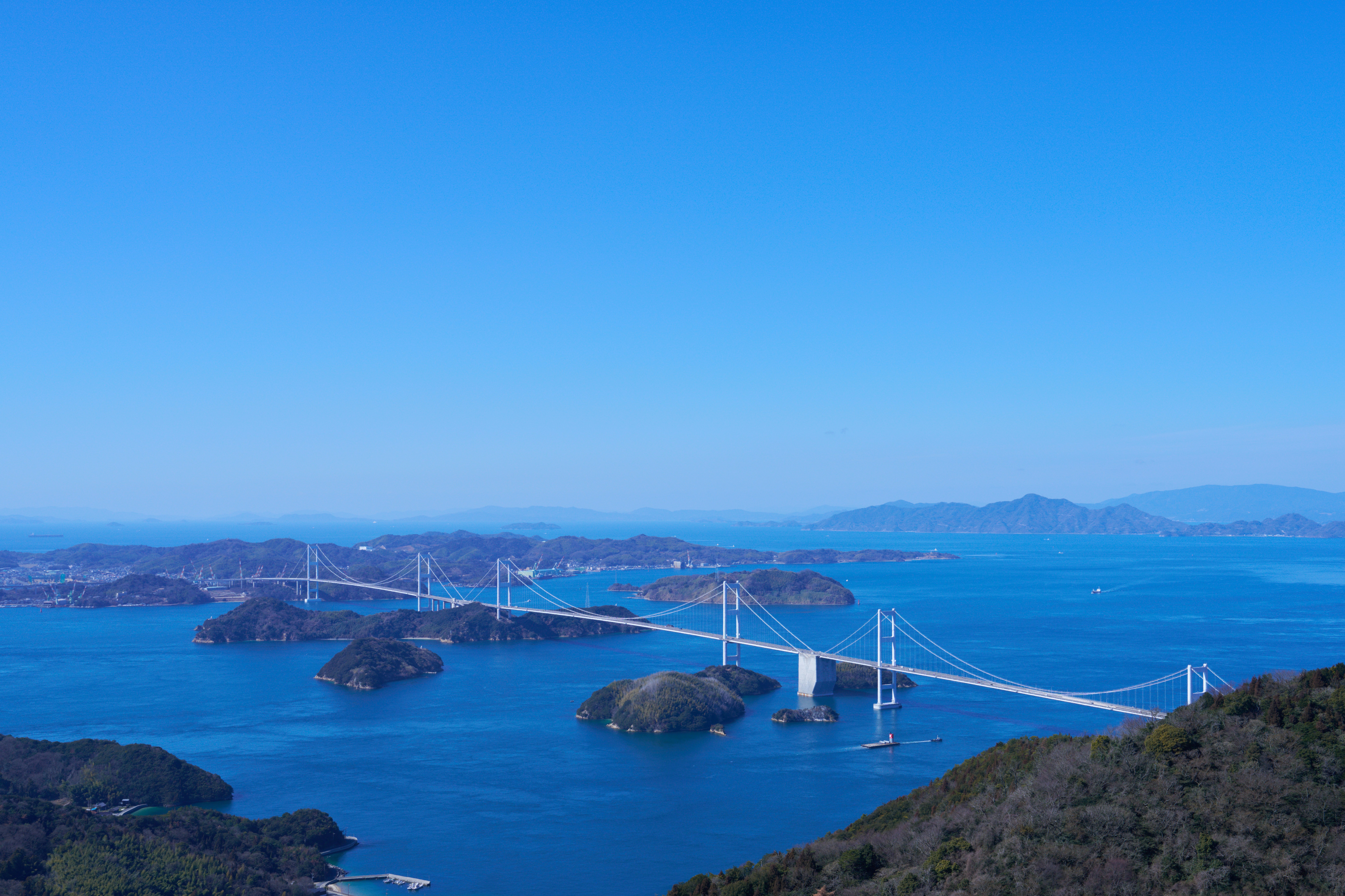 Blue Horizon: A Suspension Bridge Linking Islands