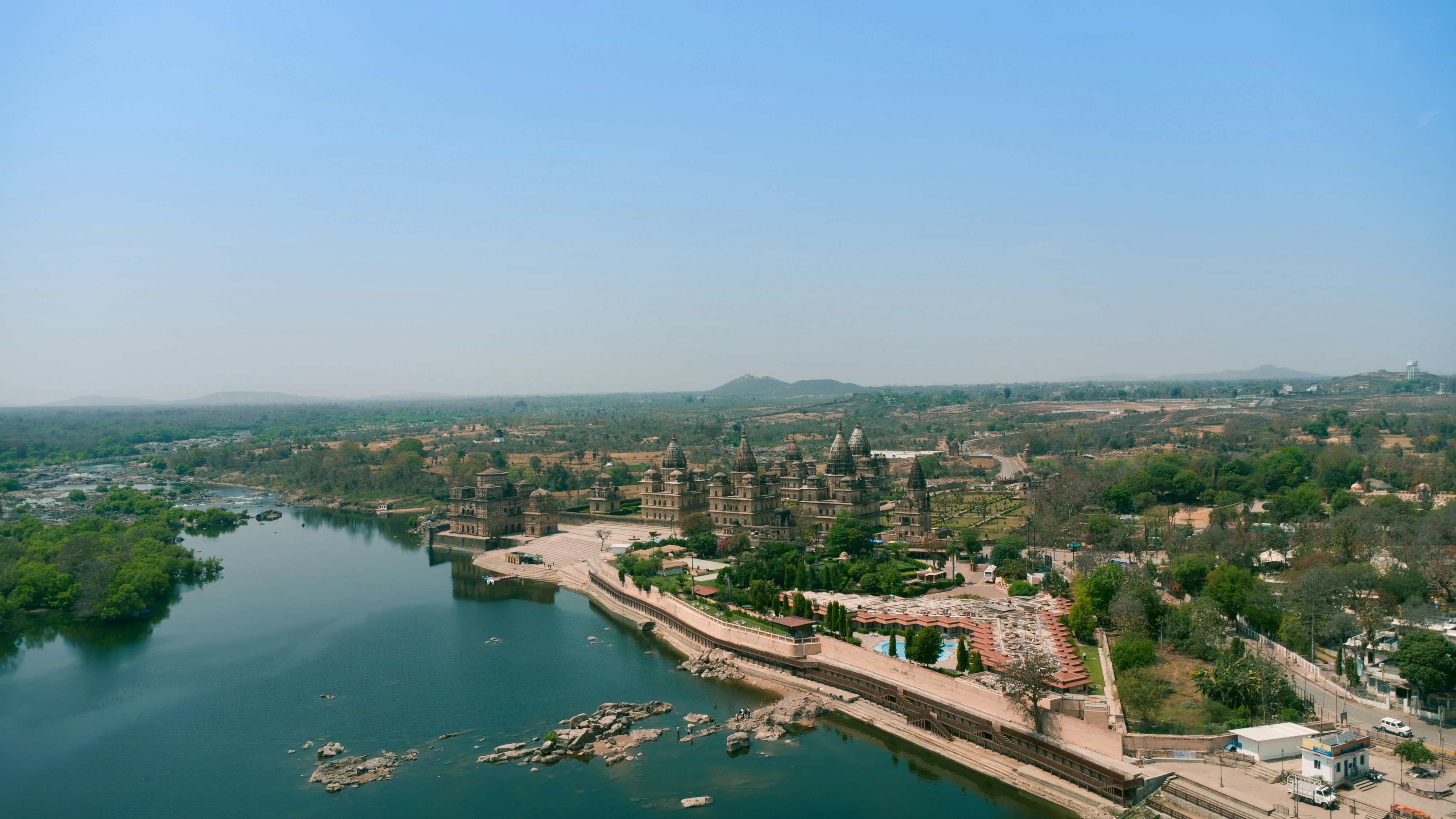 Riverfort Panorama: An Ancient Fortress Framing the Riverbend