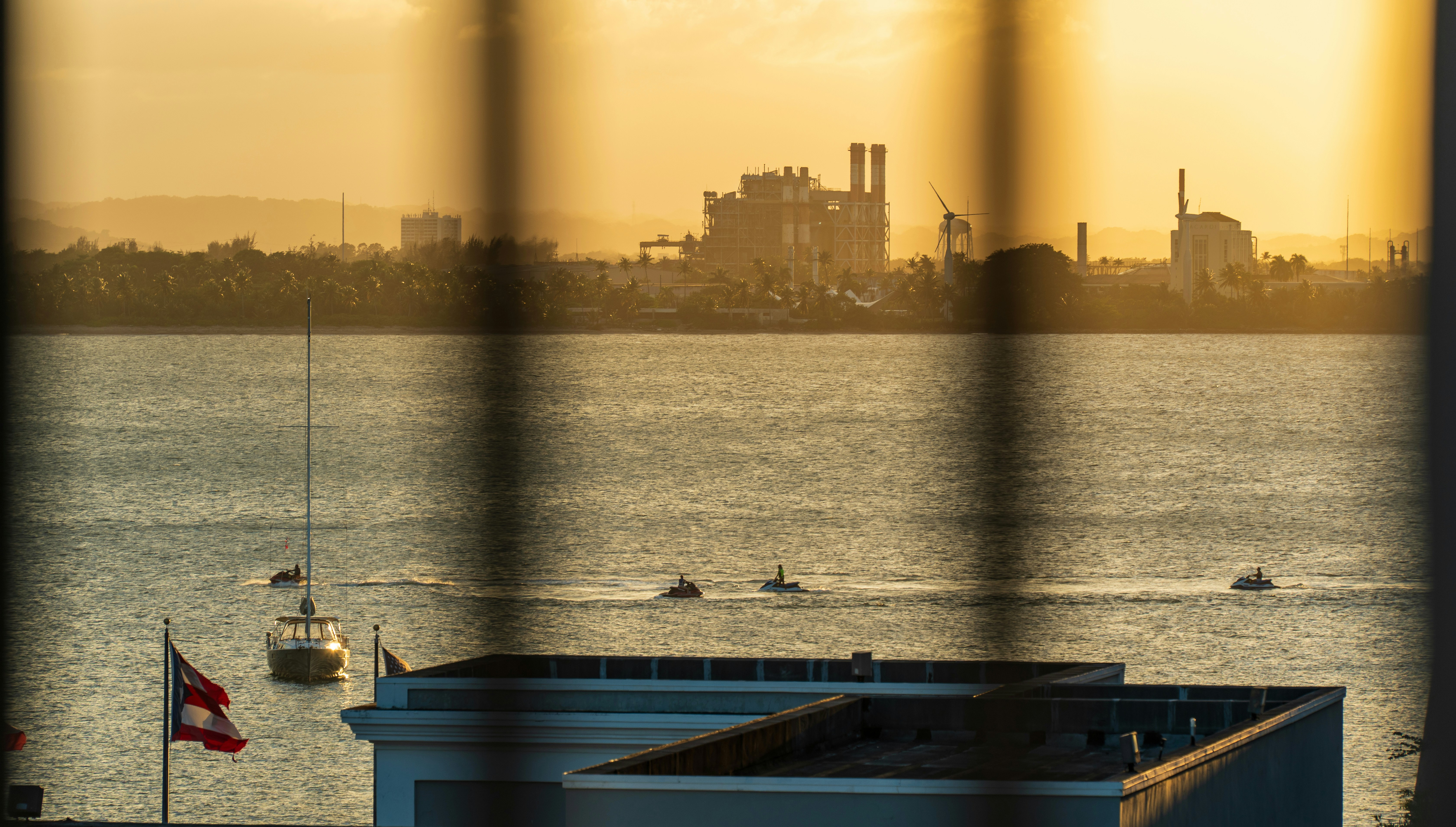 Sunlit Harbor Through Subtle Veils of Glass