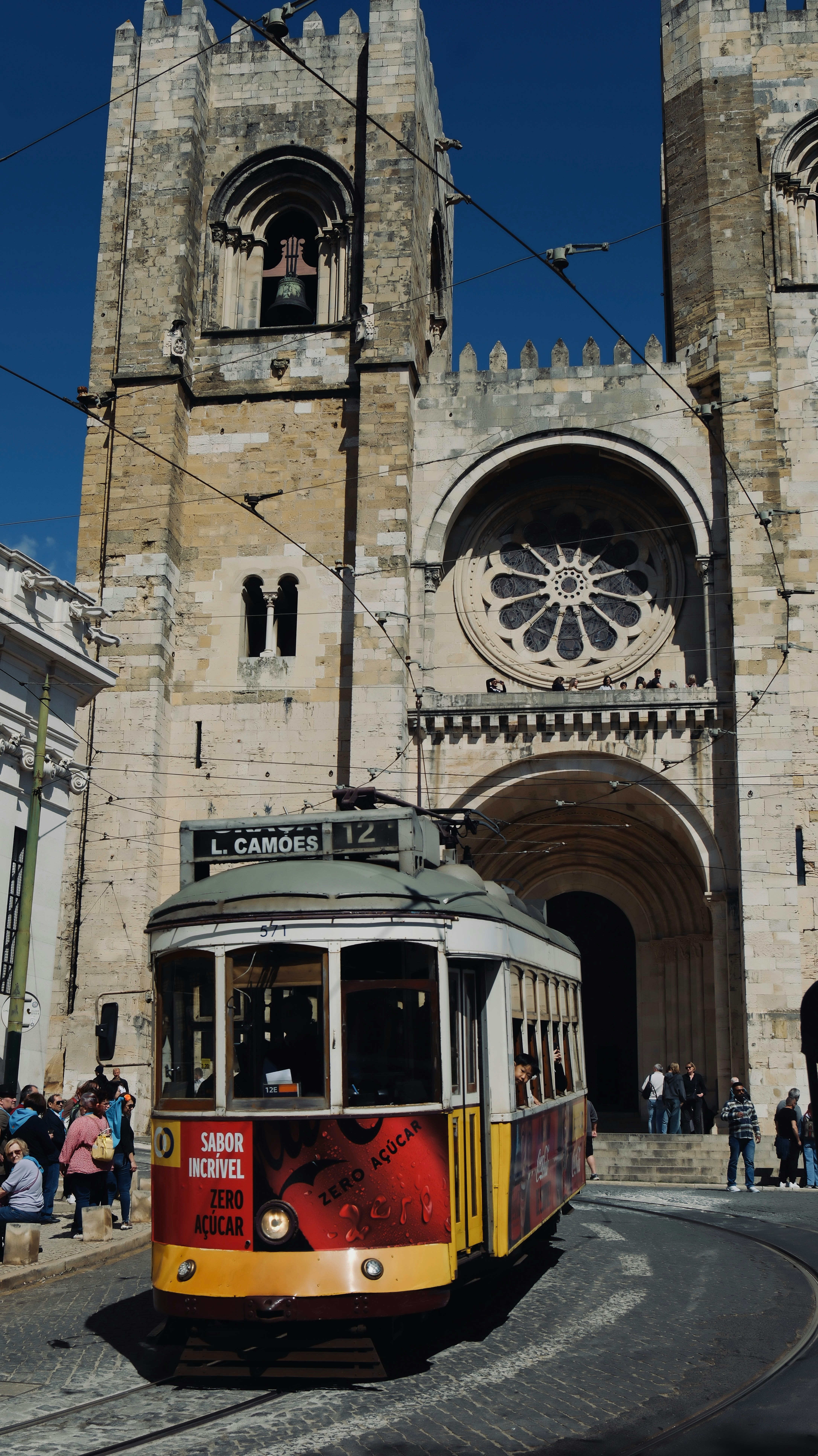 Heritage Tram Rounds the Cathedral Arc