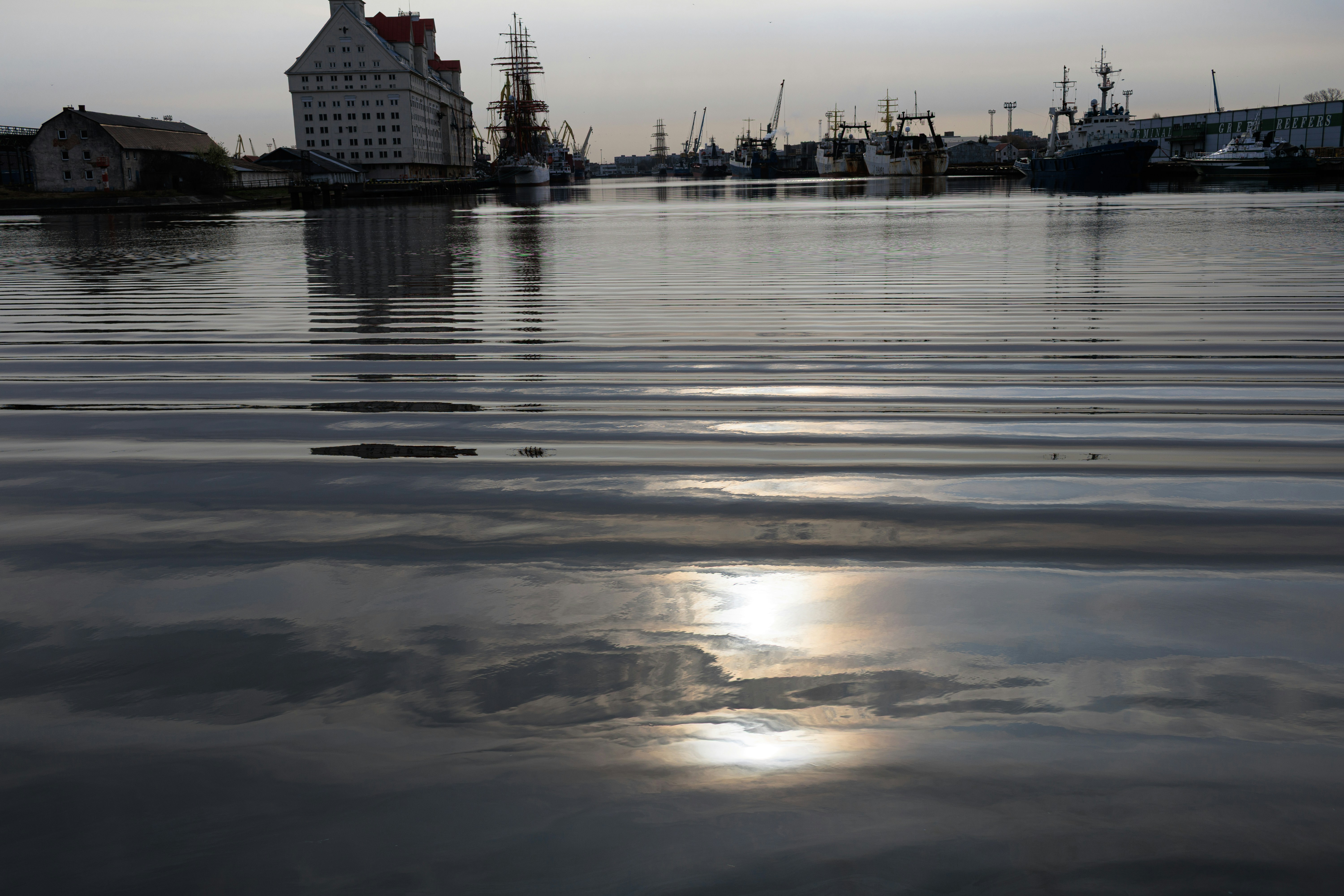 Harbor Reflections at Dusk