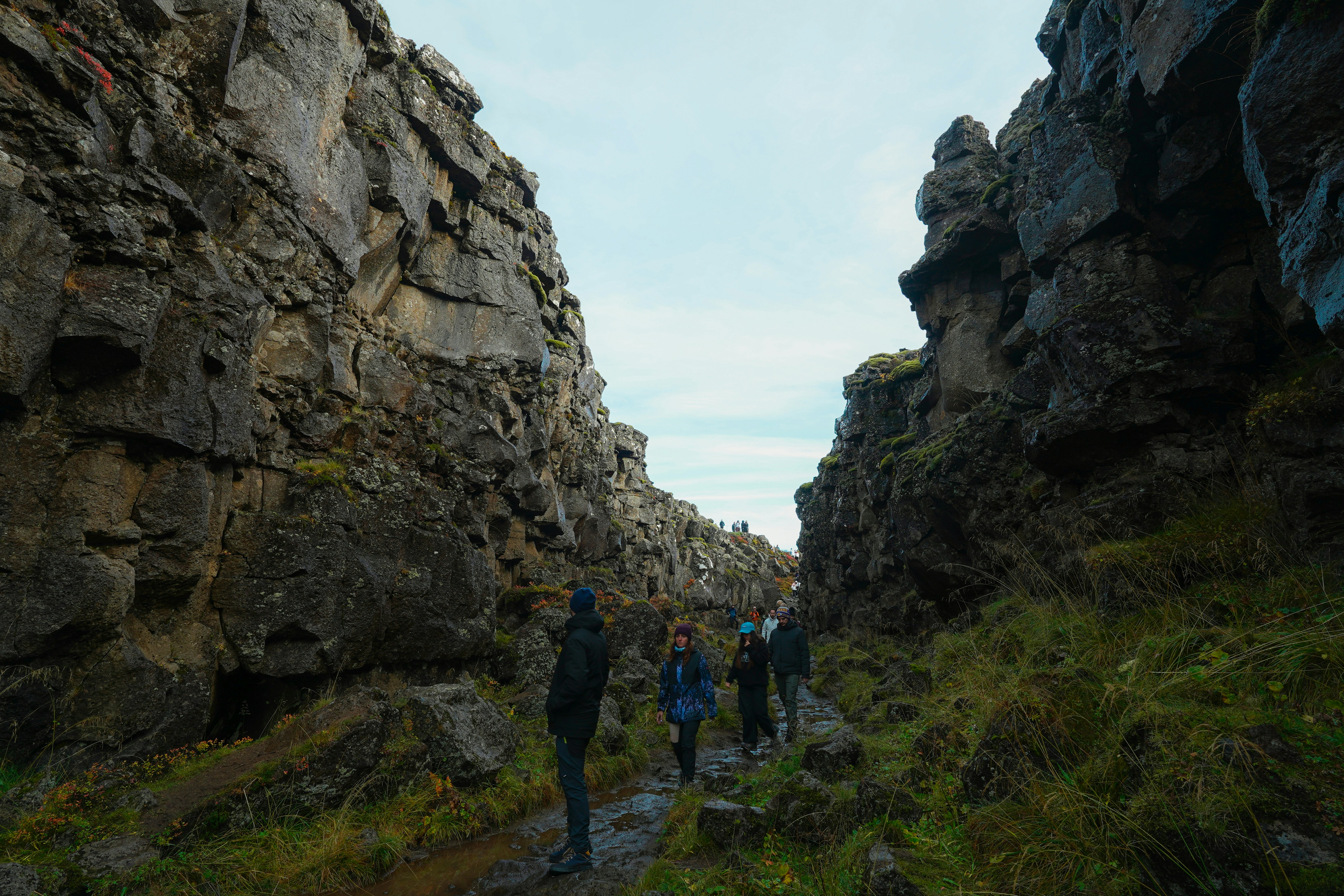 Ridge Walk Through a Narrow Basalt Gorge