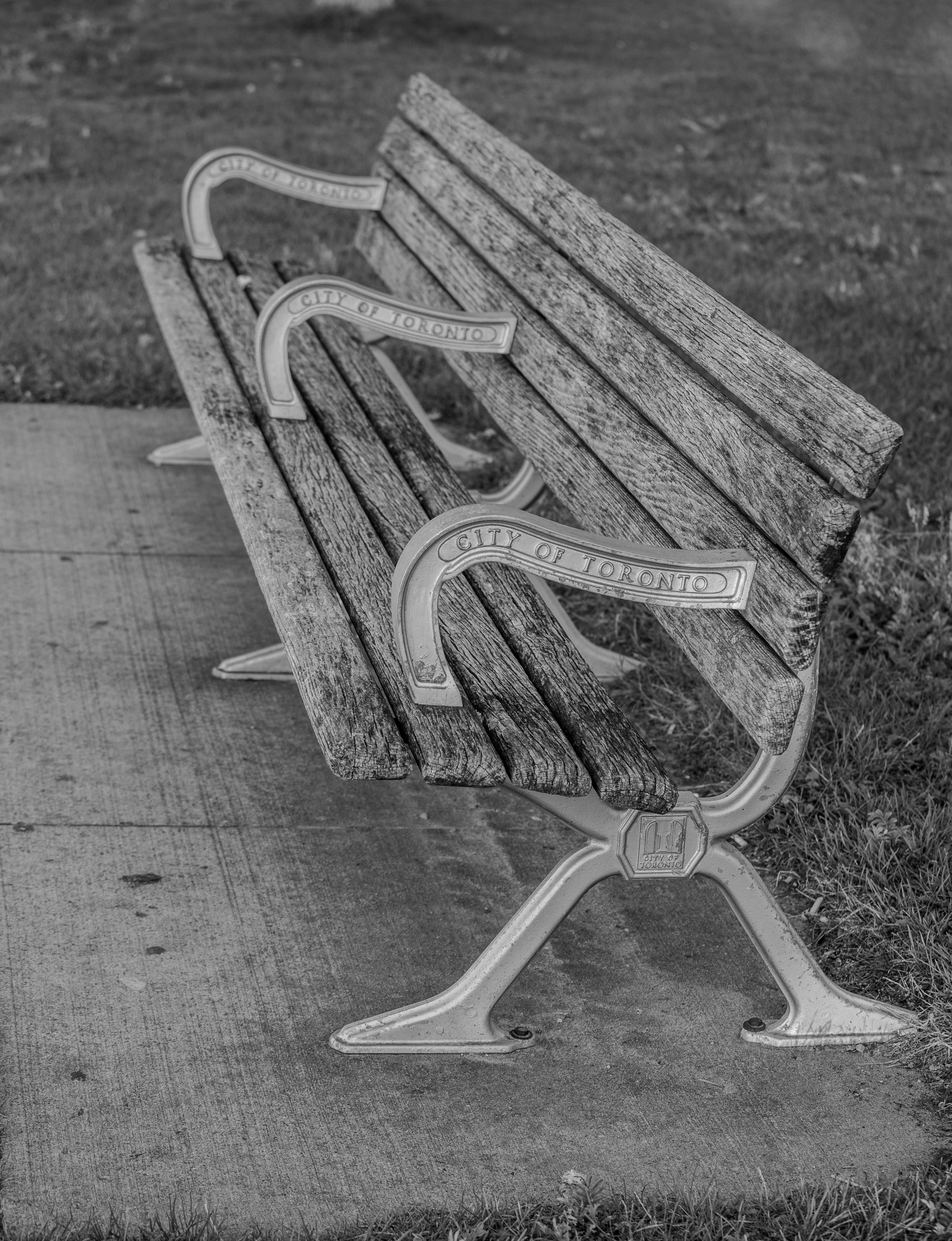 Weathered Park Bench: A Quiet Study in Wood and Metal