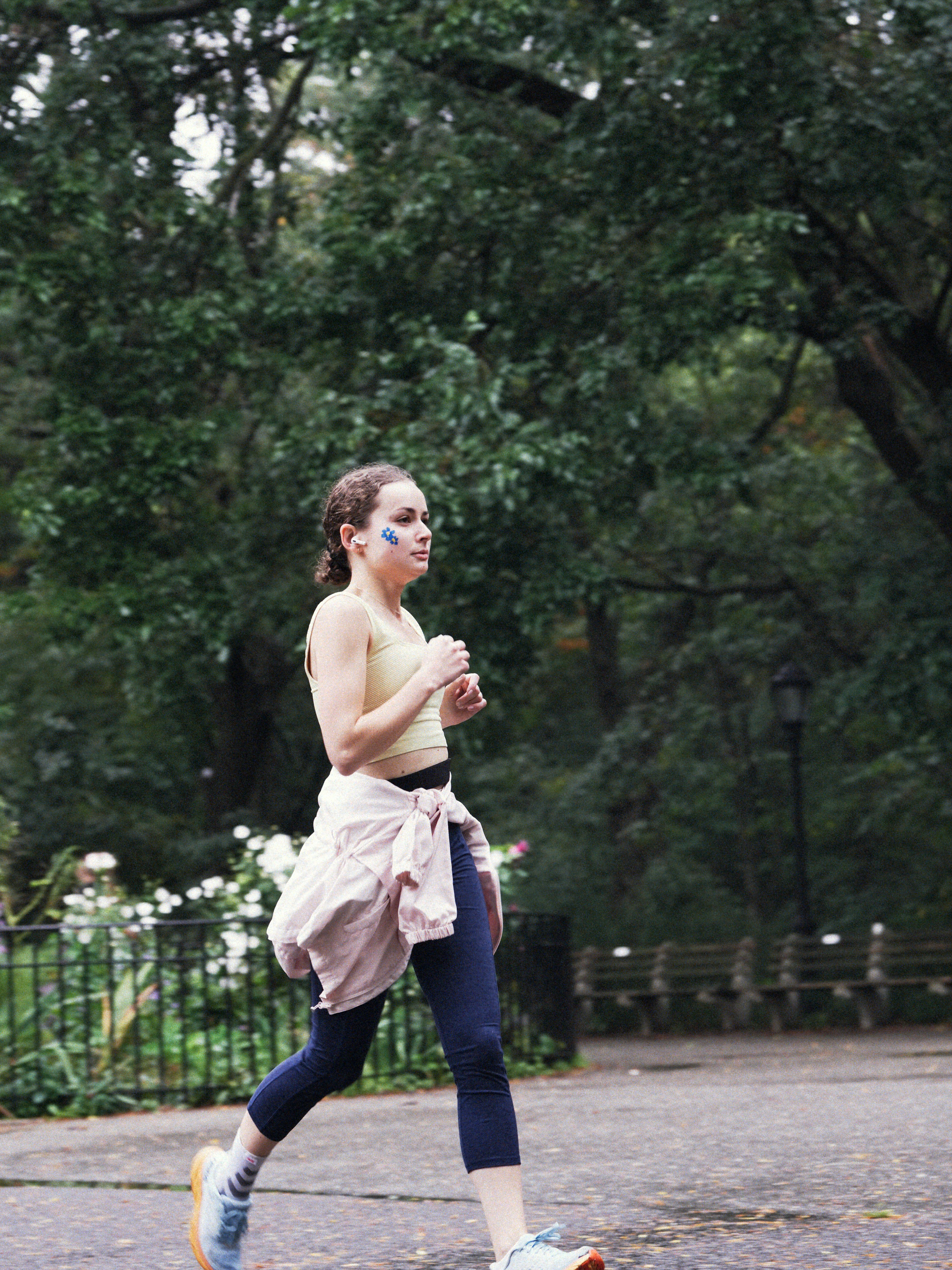 Runner in a Park: Facade of Focus with Face Paint