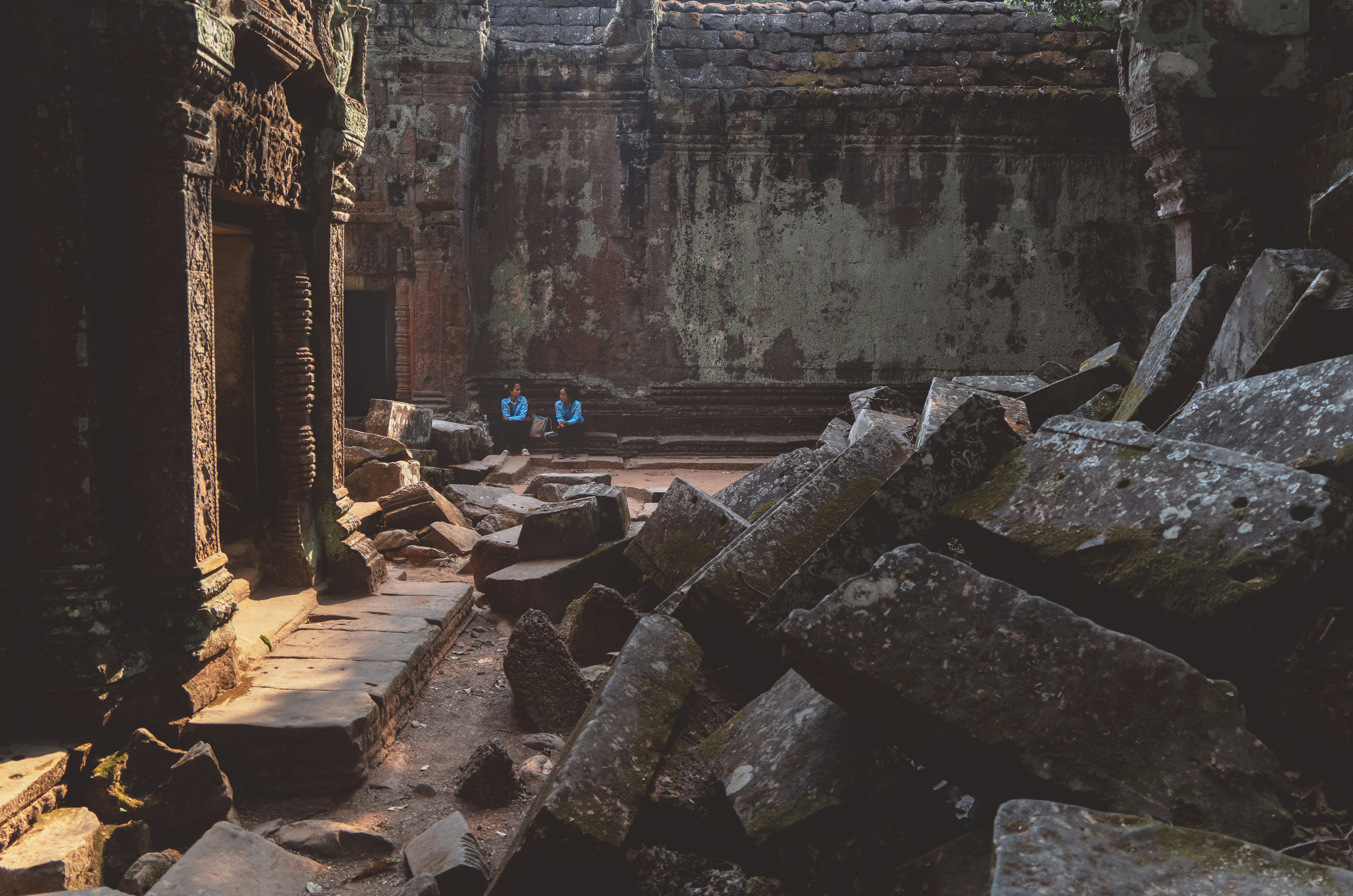Silent Courtyard of Crumbled Stones
