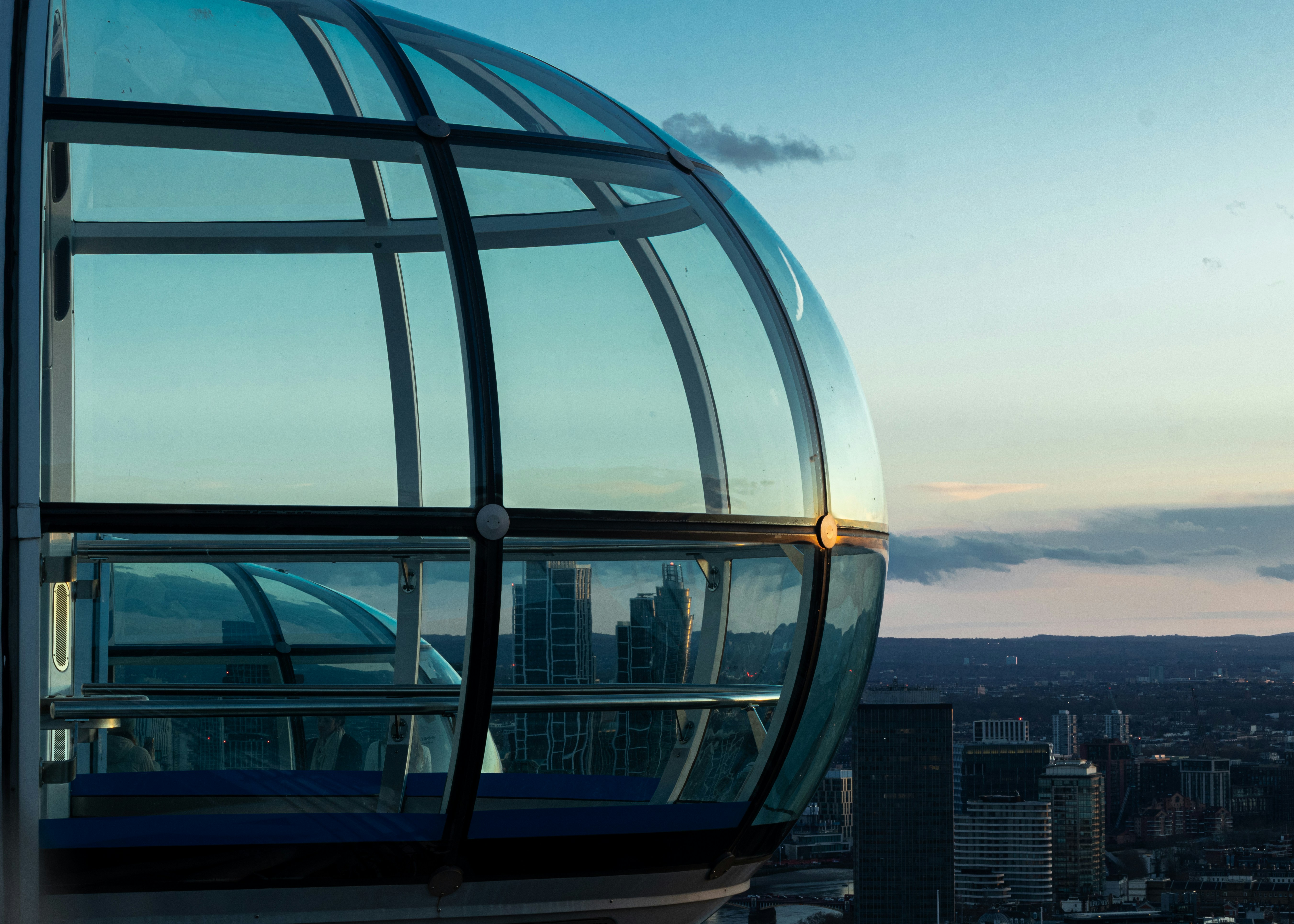 Glass cliffs over a cityscape: the capsule observatory frames the skyline
