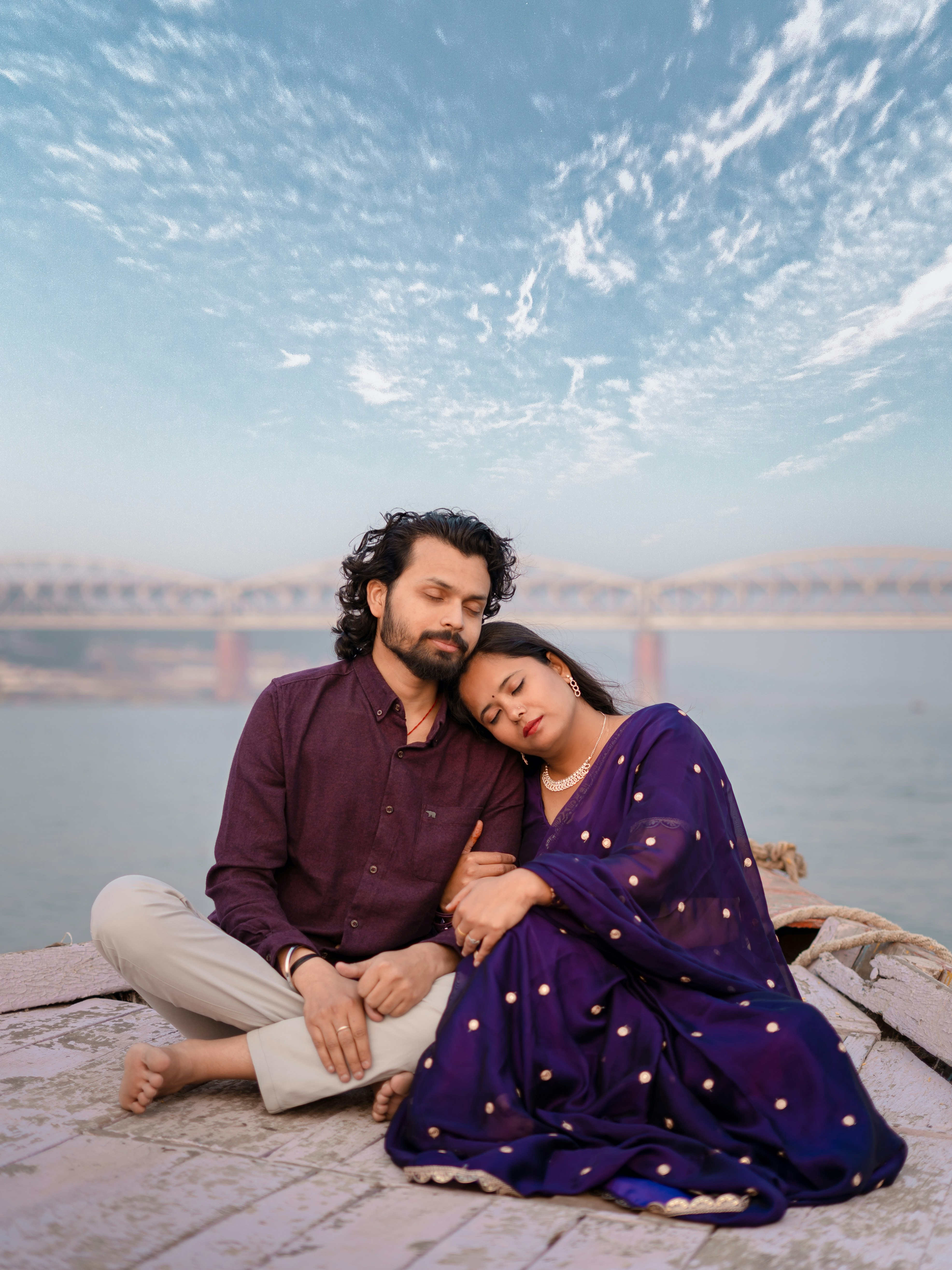 Calm Evening by the Pier: A Shared Moment on the Water