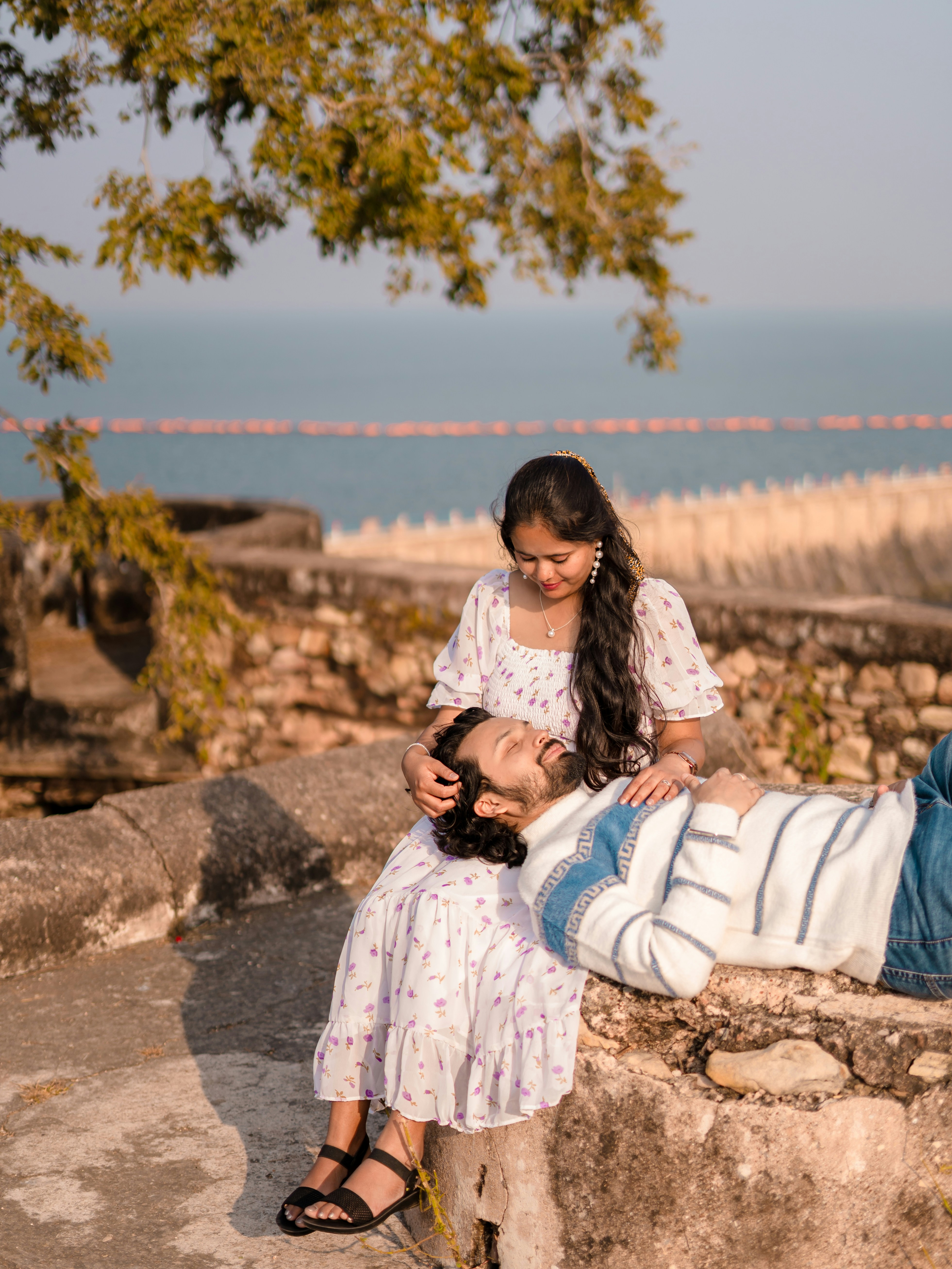 Sunlit Serenade by the Sea