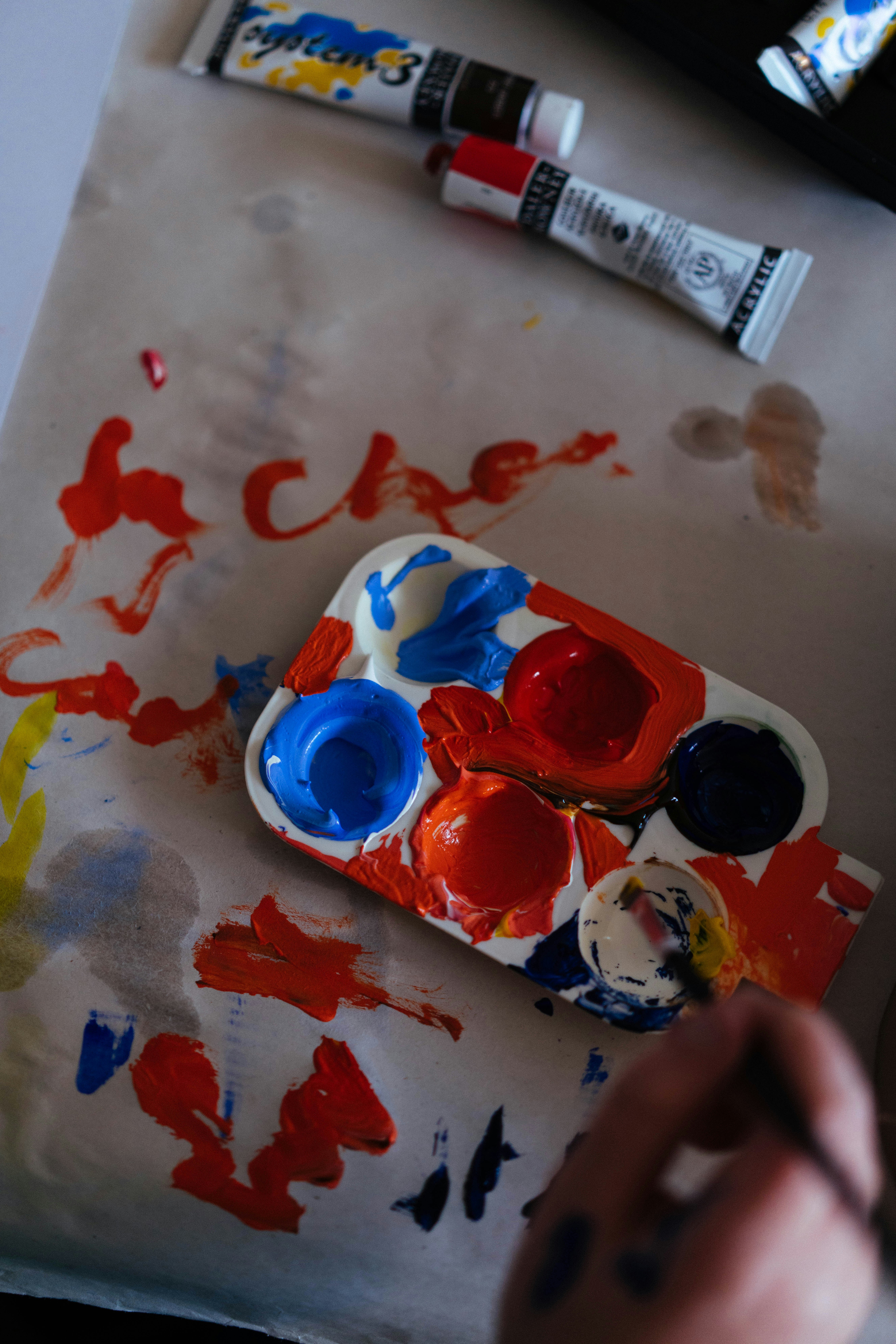 Colorful Chaos at the Studio Paint Tray
