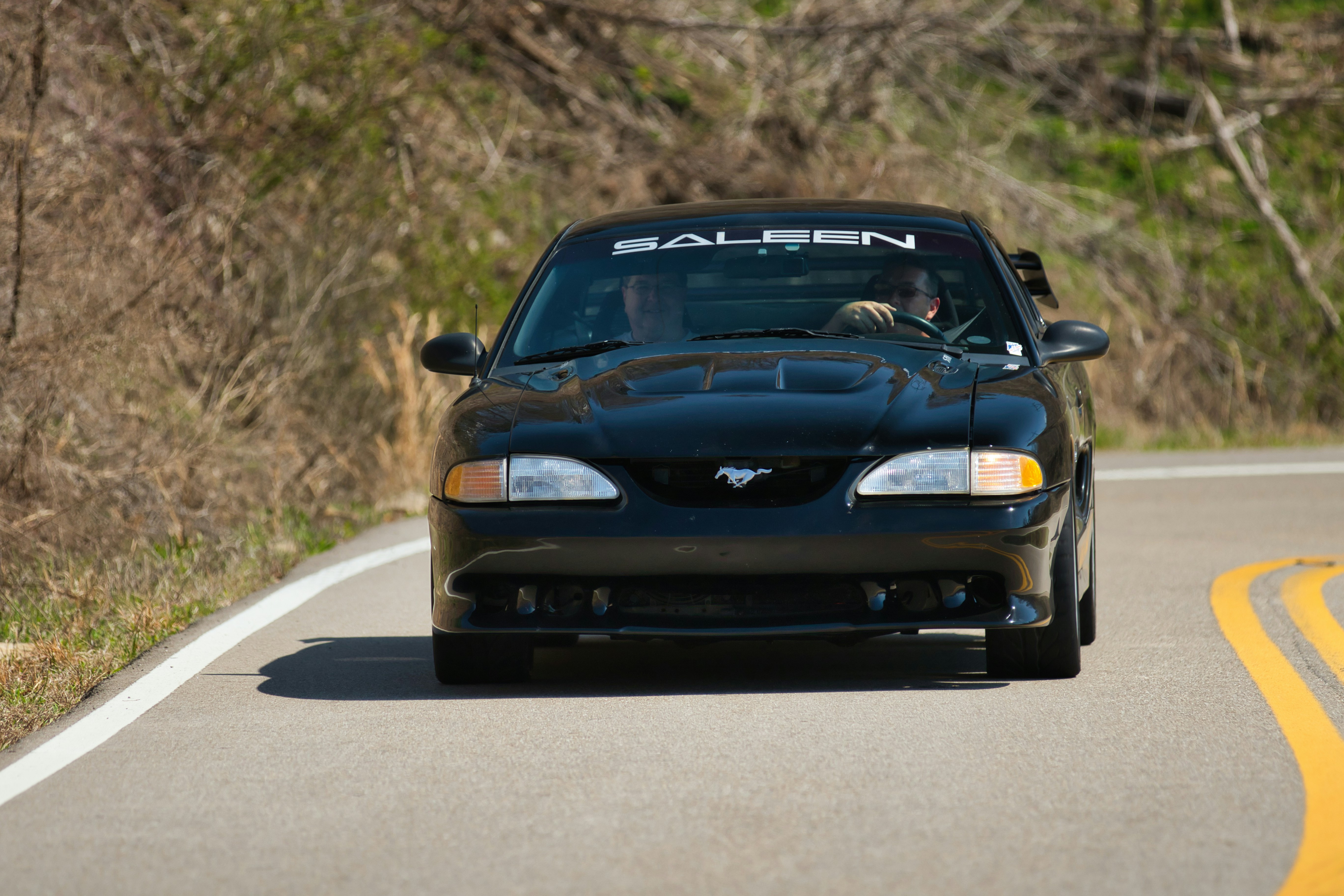 Midwest Mustang: A Black Pony Driving Down the Open Road