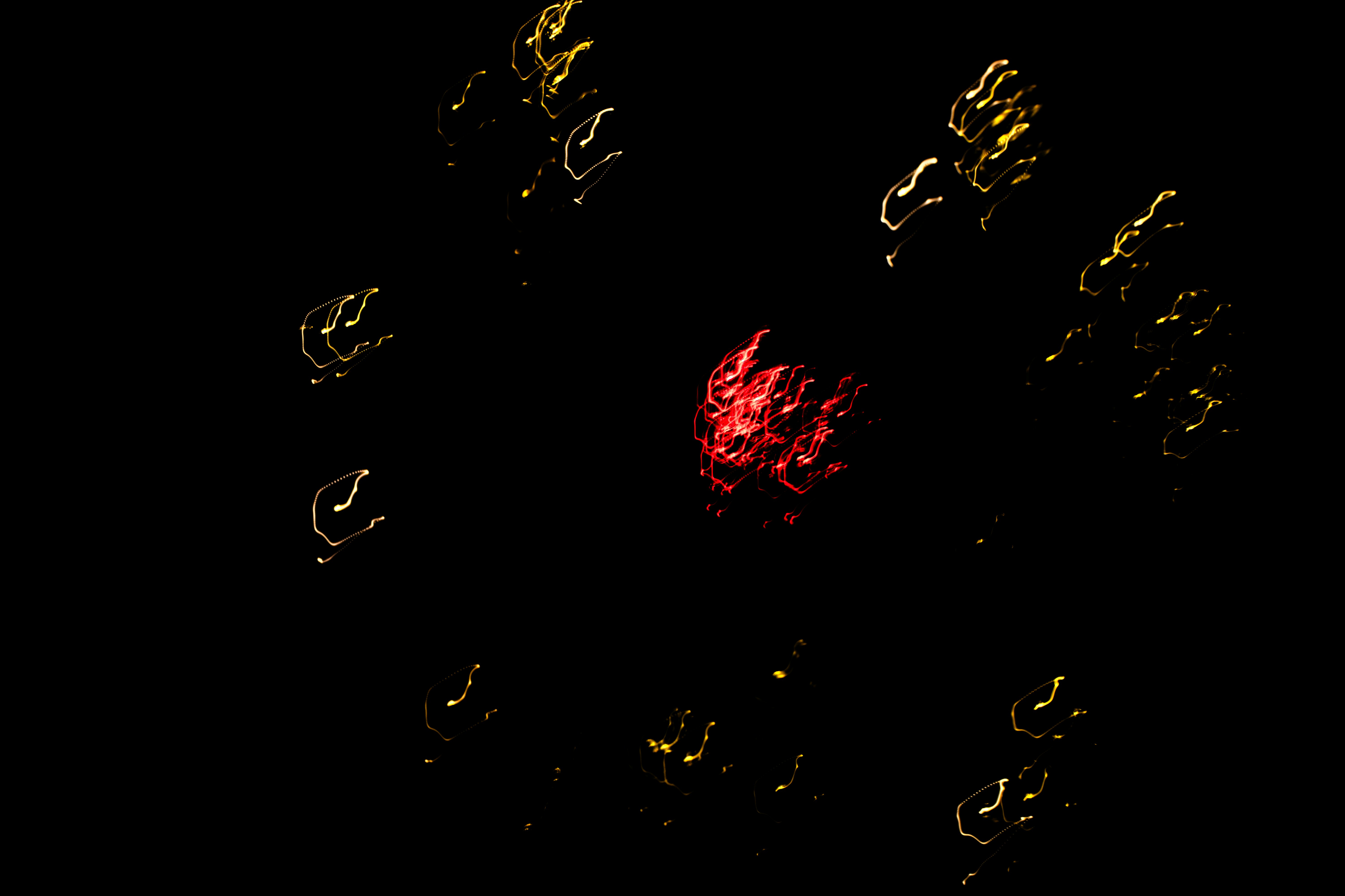 Glowing Ember Constellation in the Night