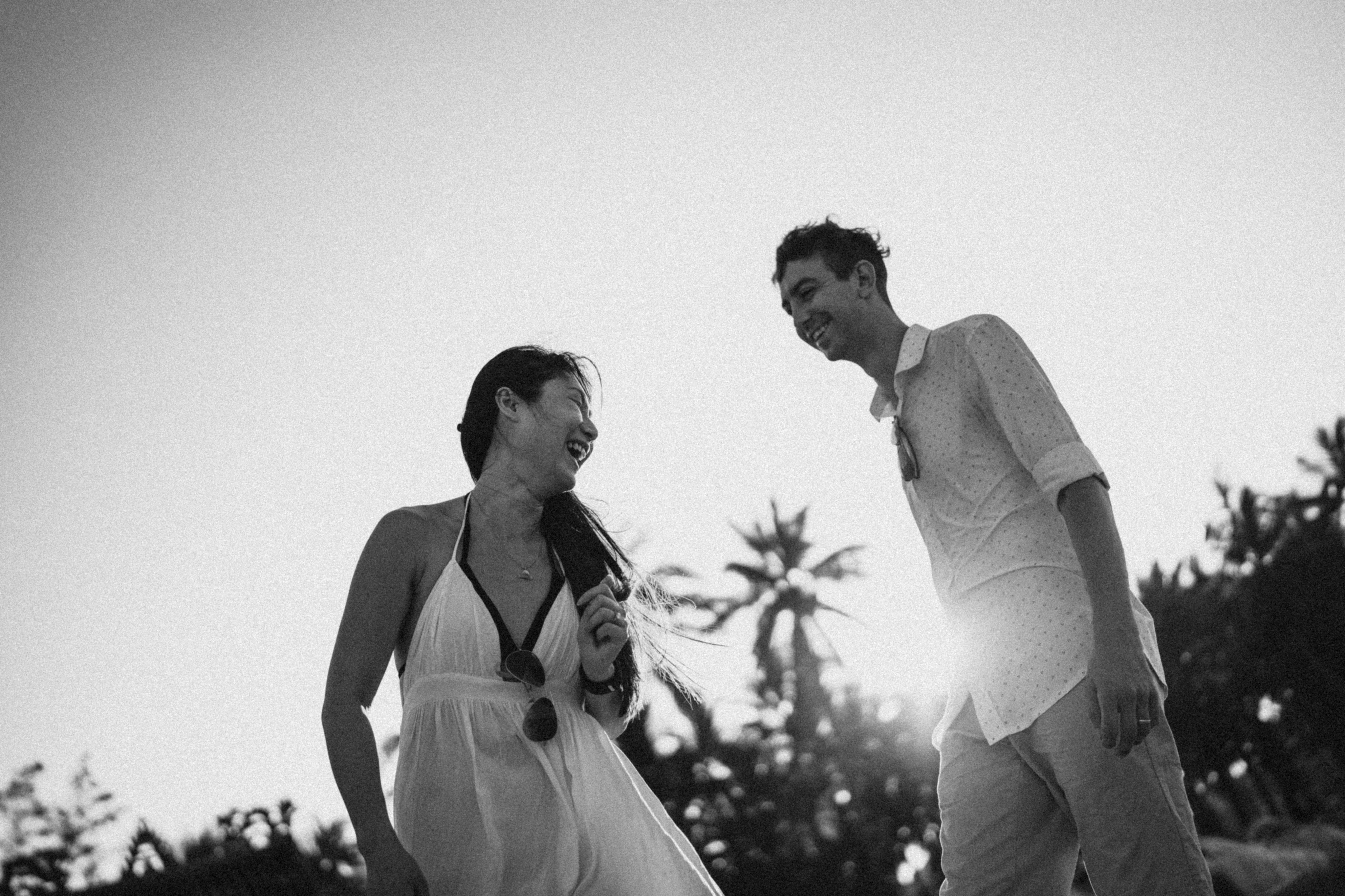 Sunlit Laughs: Two souls in a carefree moment