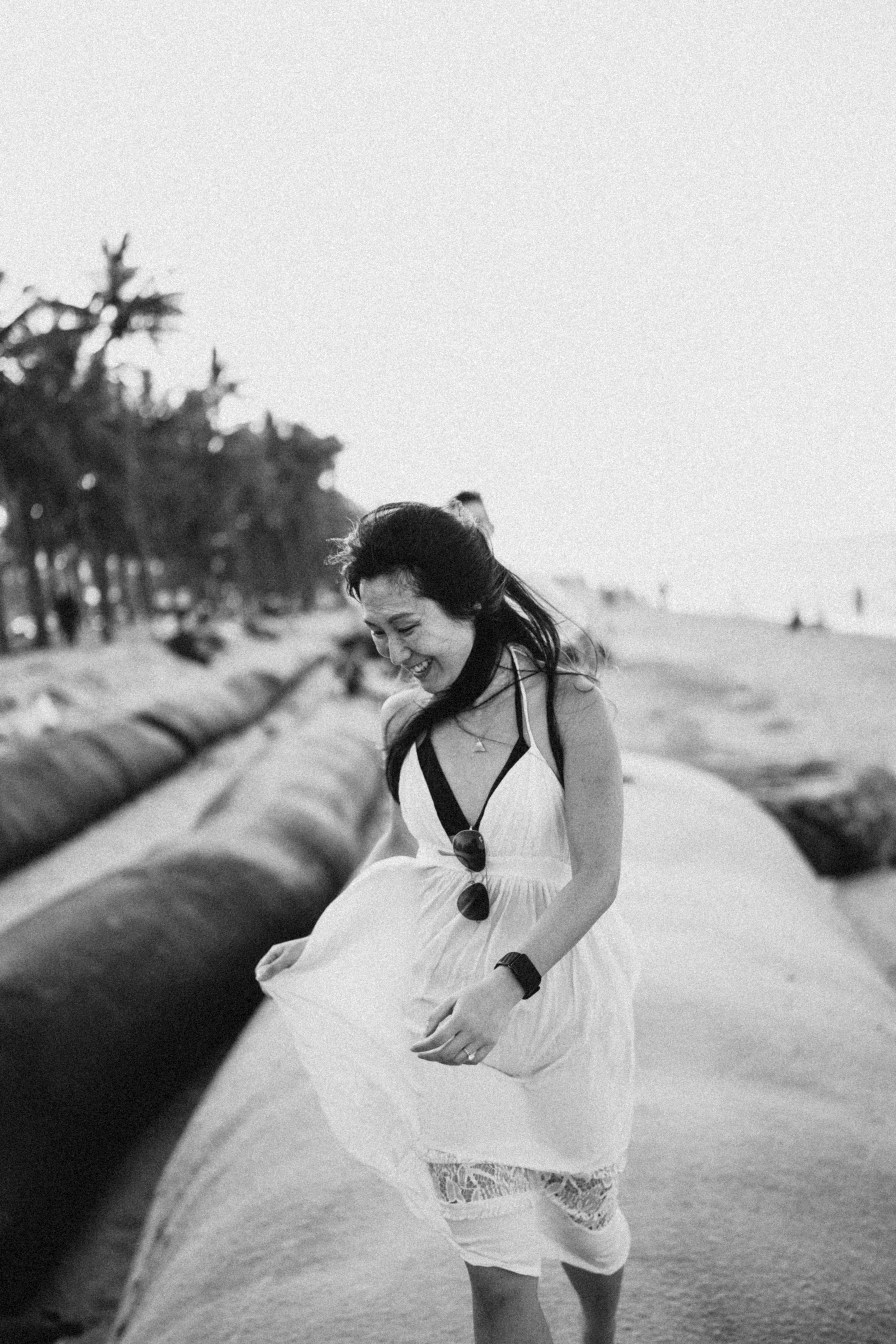 Whispering White Dress by the Sea
