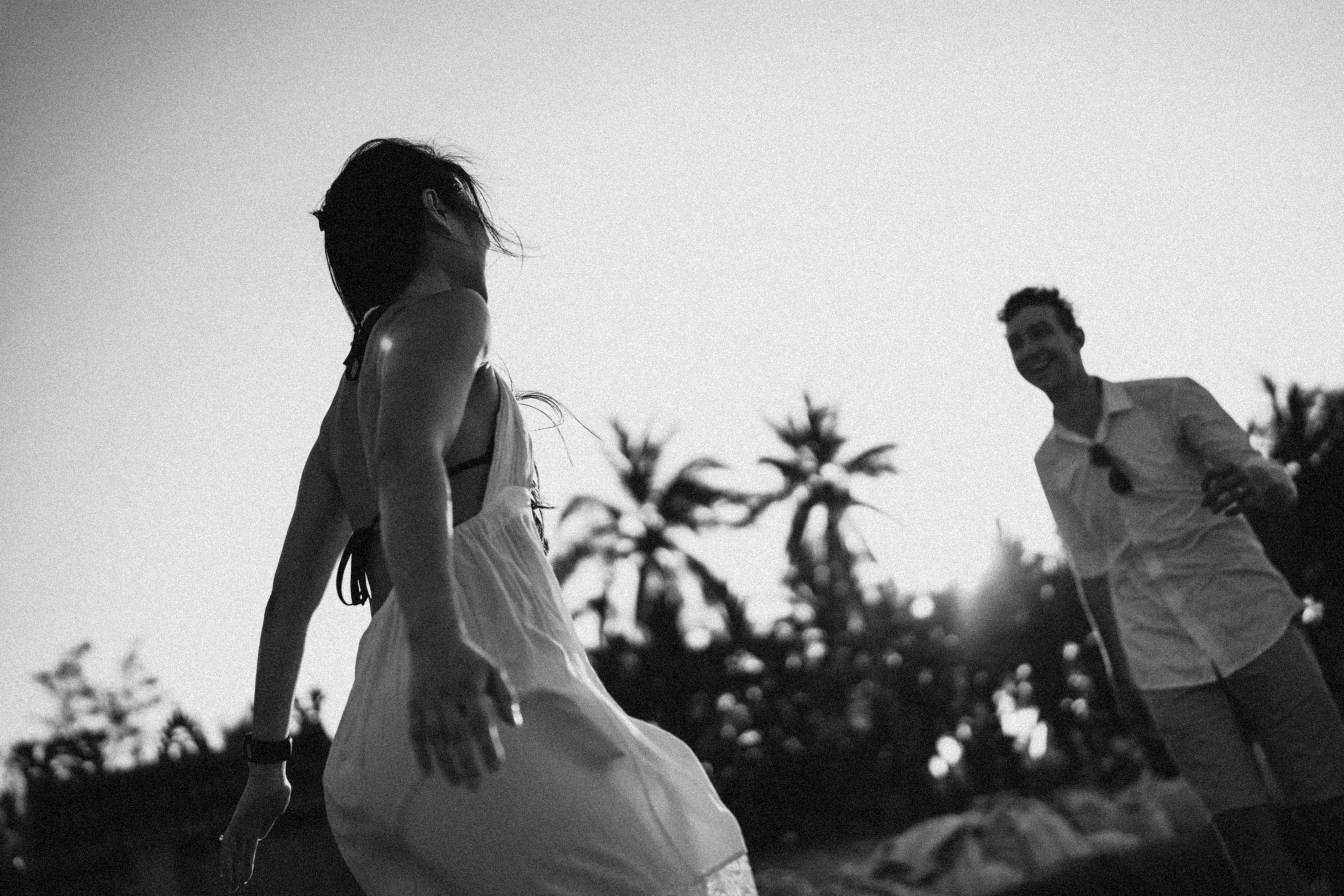 Twilight on the Beach: A Spontaneous Moment