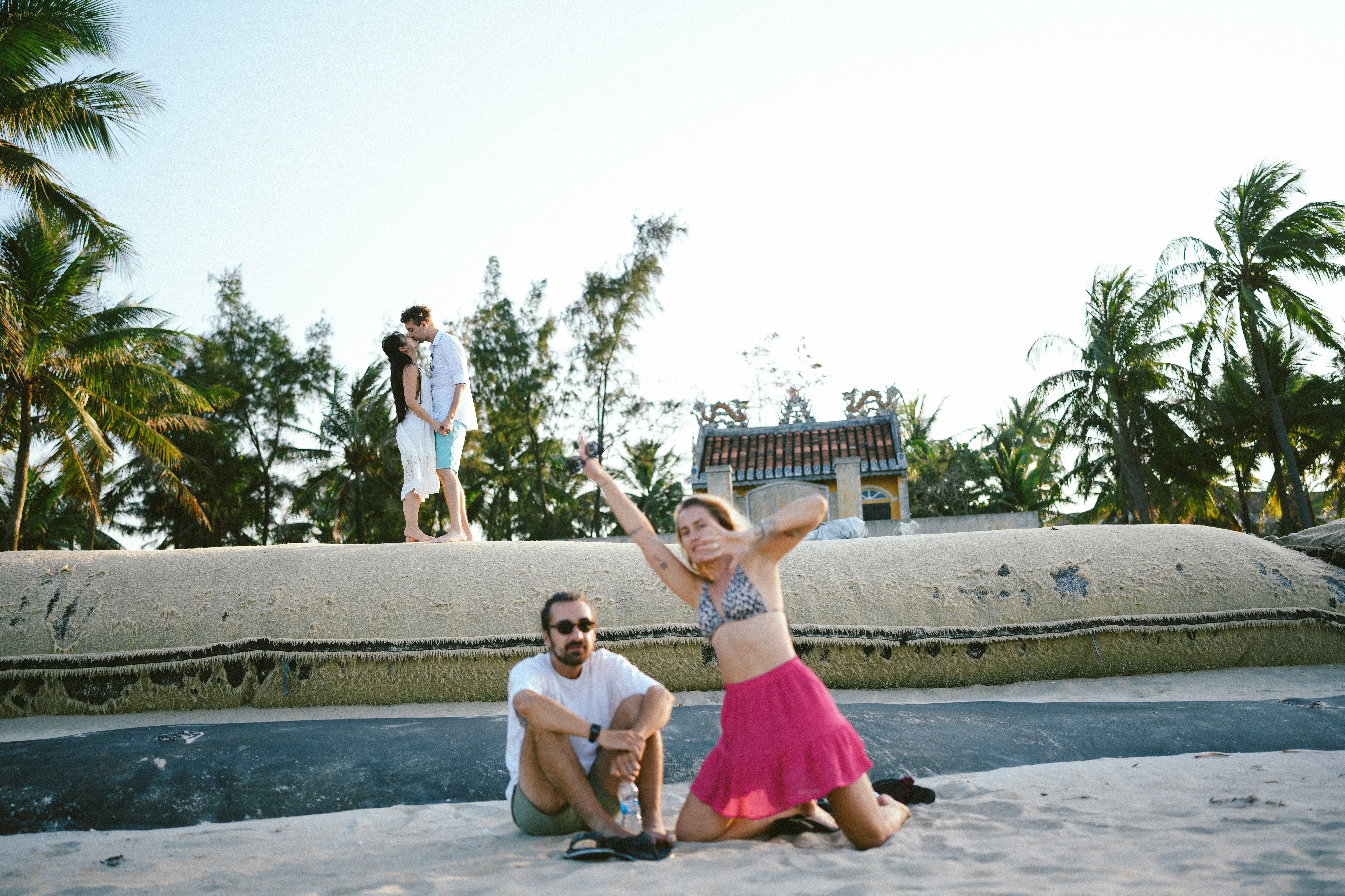 Beachside Clappers: A Moment on the Shore