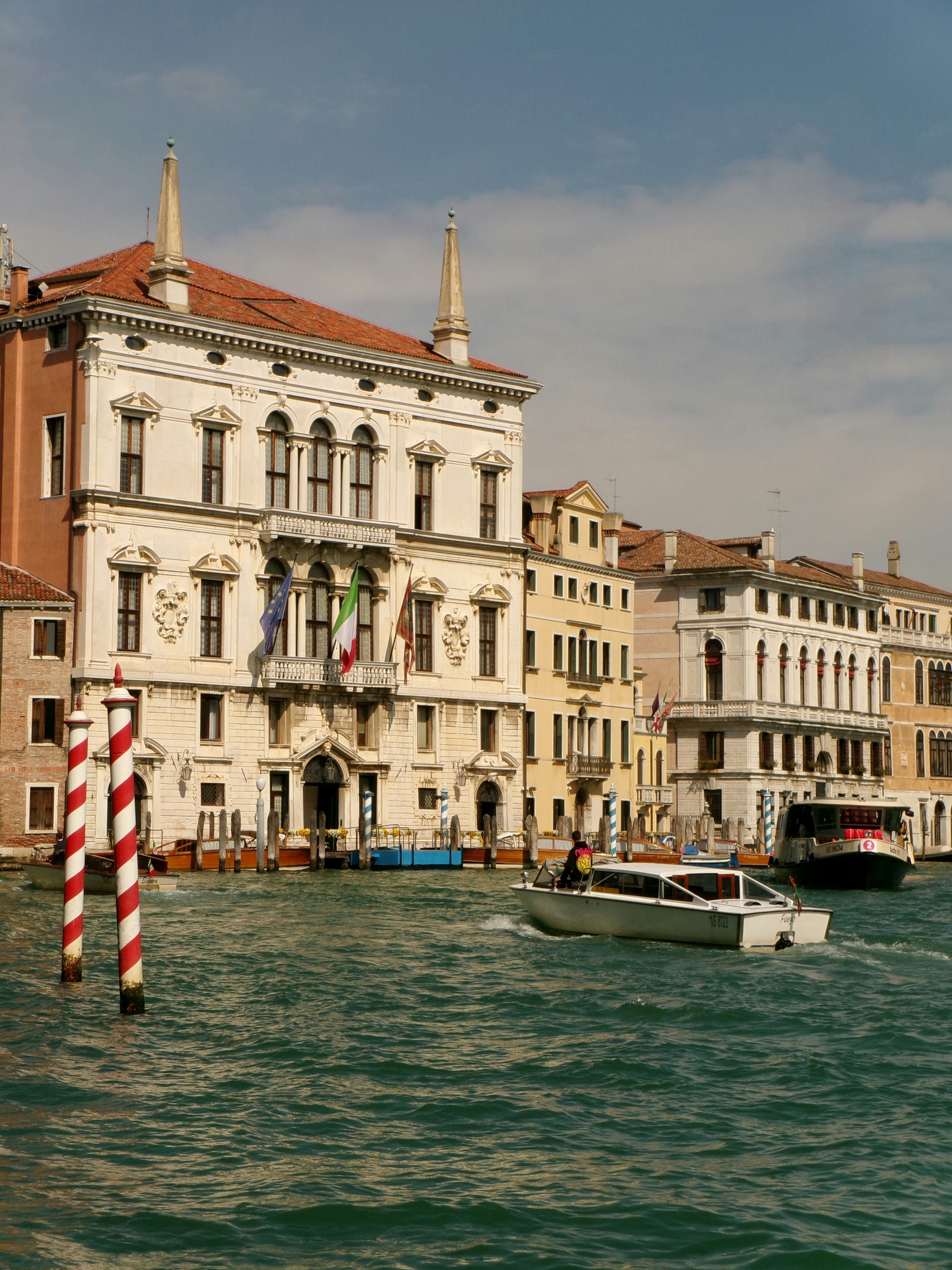 Venice Waterfront Facade: A Row of Historic Riverside Palazzos