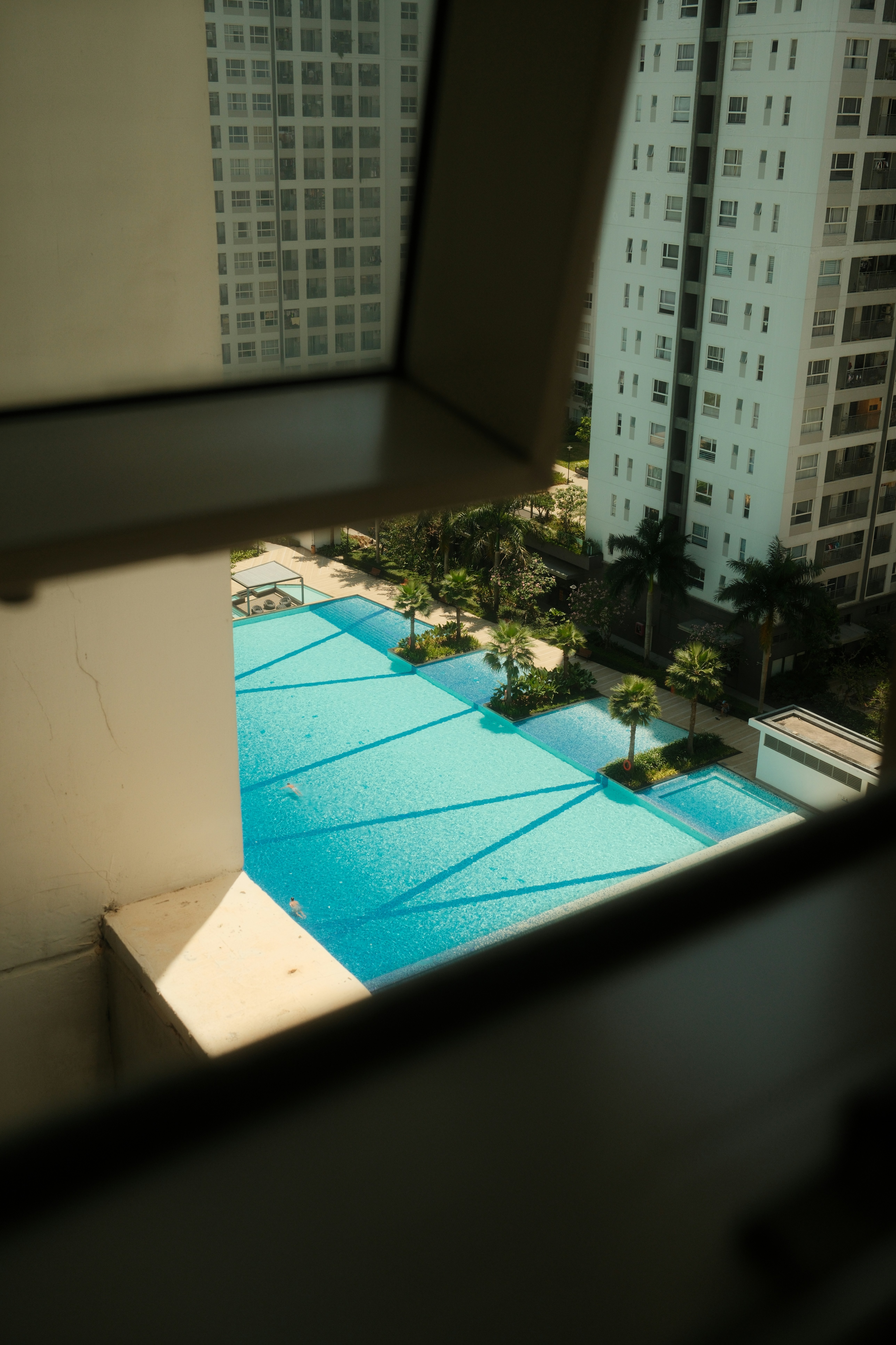 Balcony View Over Watered Geometry