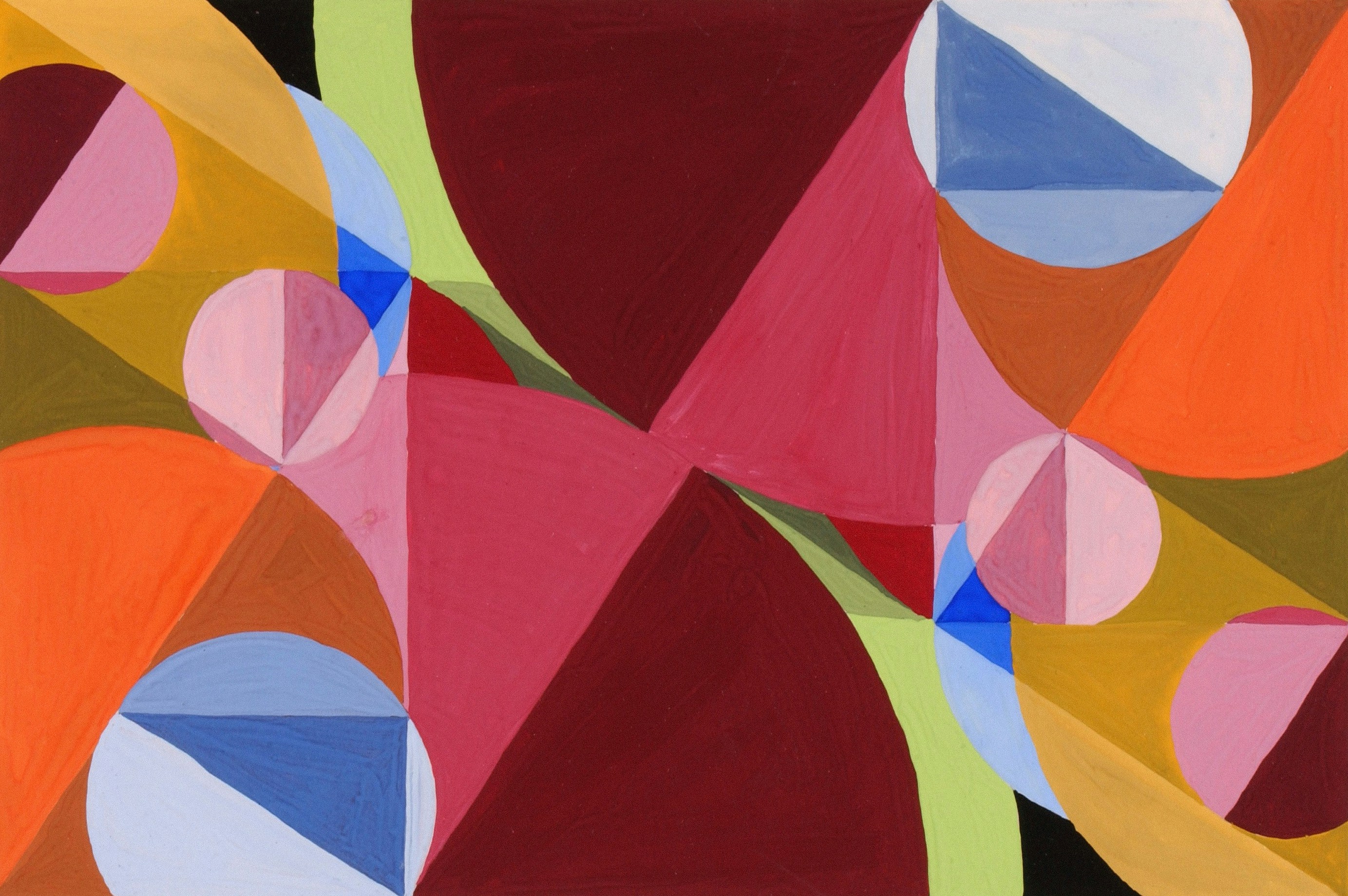 Geometric Pulse: A Vibrant Confluence of Circles and Triangles
